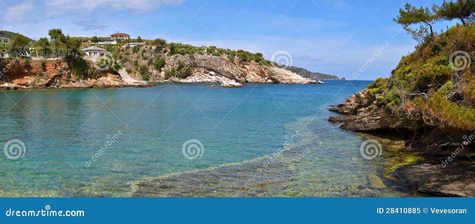 Mediterranean sea view stock image. Image of mountain - 28410885