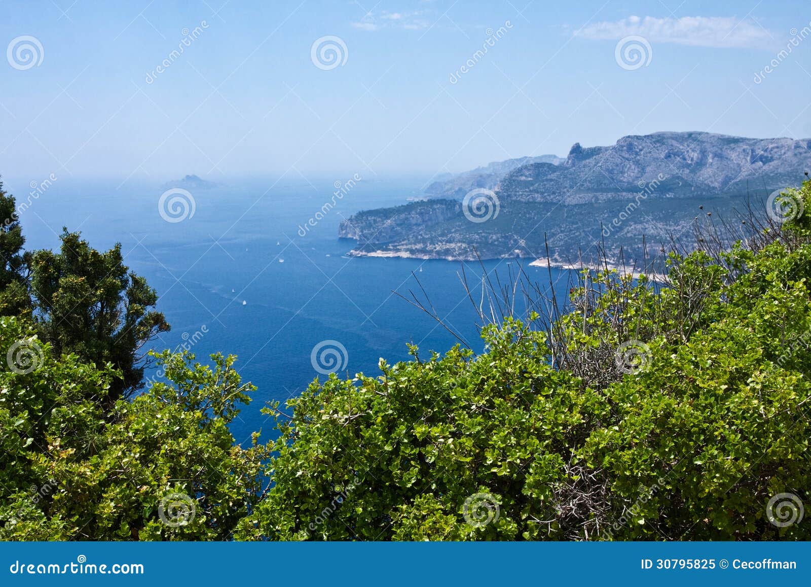 The Mediterranean Sea stock image. Image of grass, vacation - 30795825