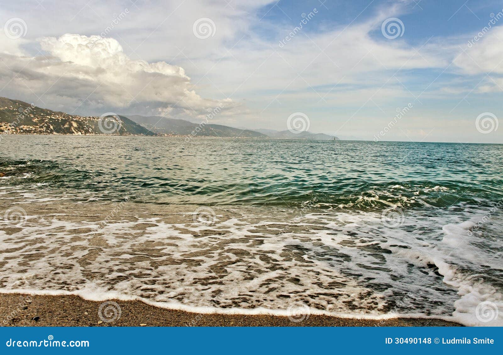 At the mediterranean sea. stock photo. Image of liguria - 30490148