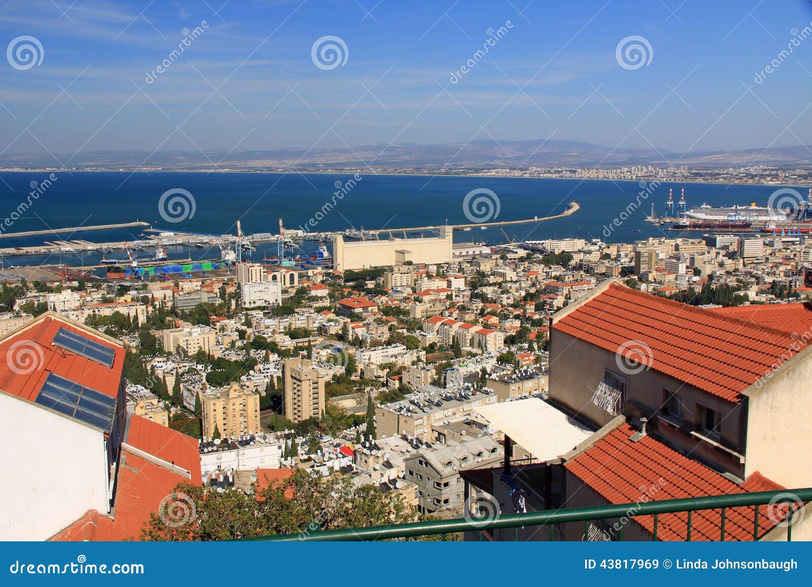 Mediterranean Seaport of Haifa Israel Stock Image - Image of commercial ...
