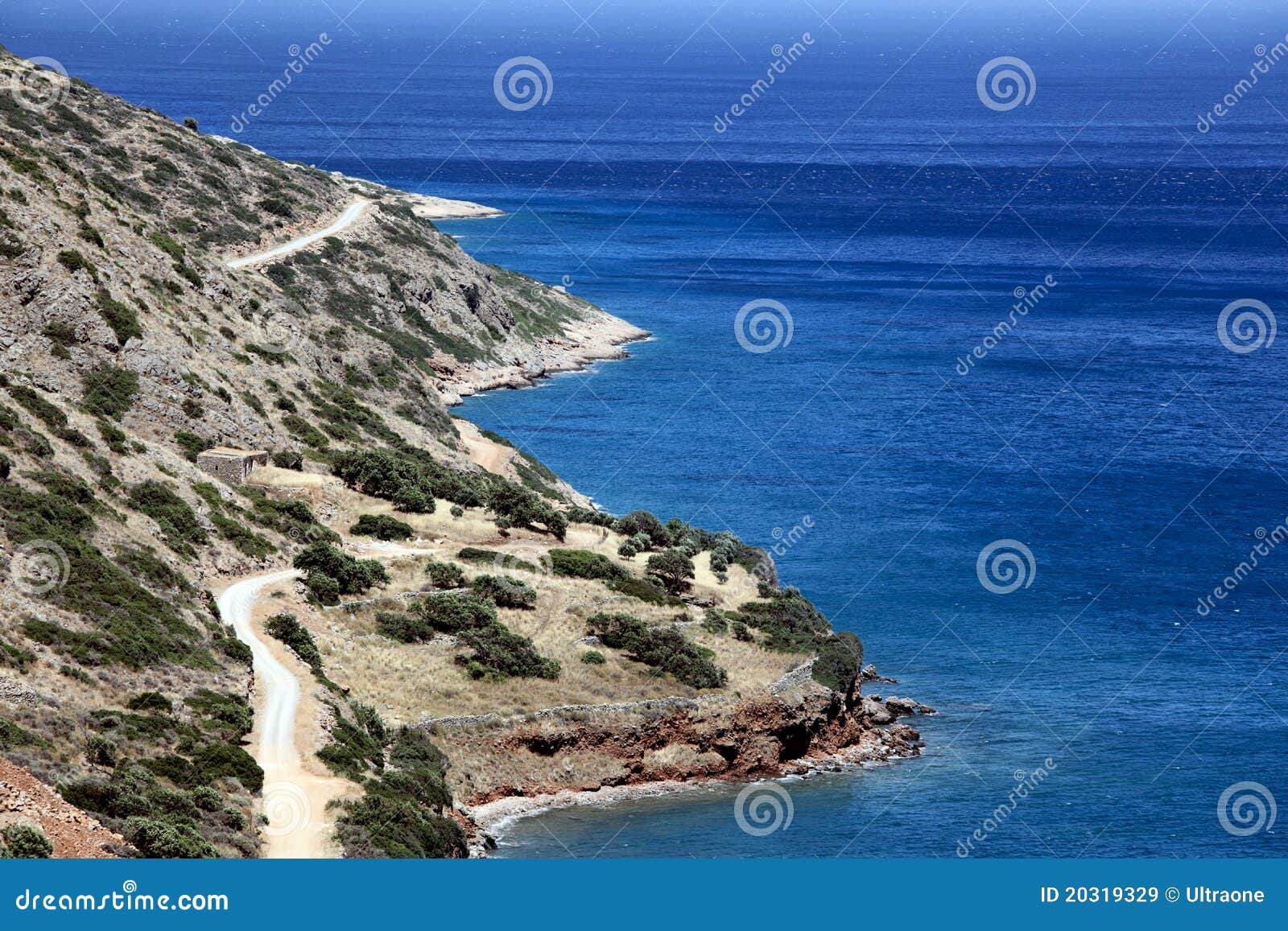 Mediterranean Shore Near Plaka, Crete, Greece Stock Image - Image of ...