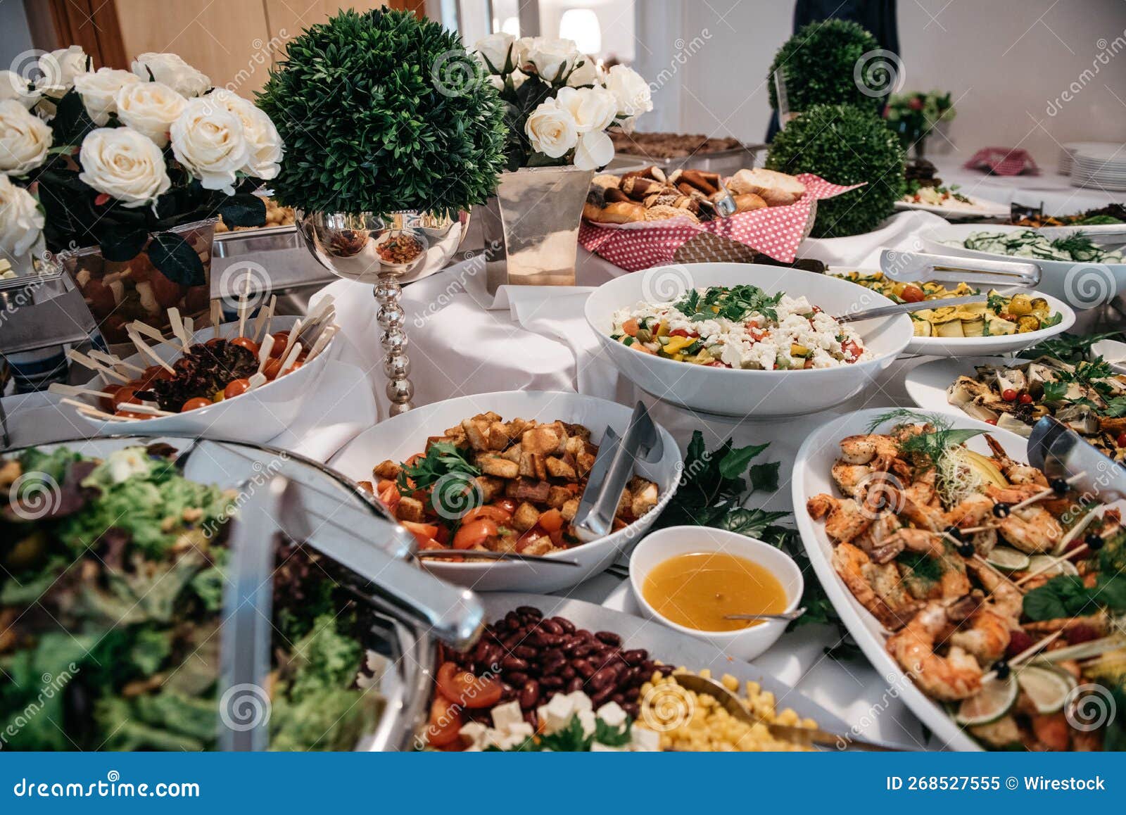 Mediterranean Starter Buffet on the Luxury Table Stock Image - Image of ...