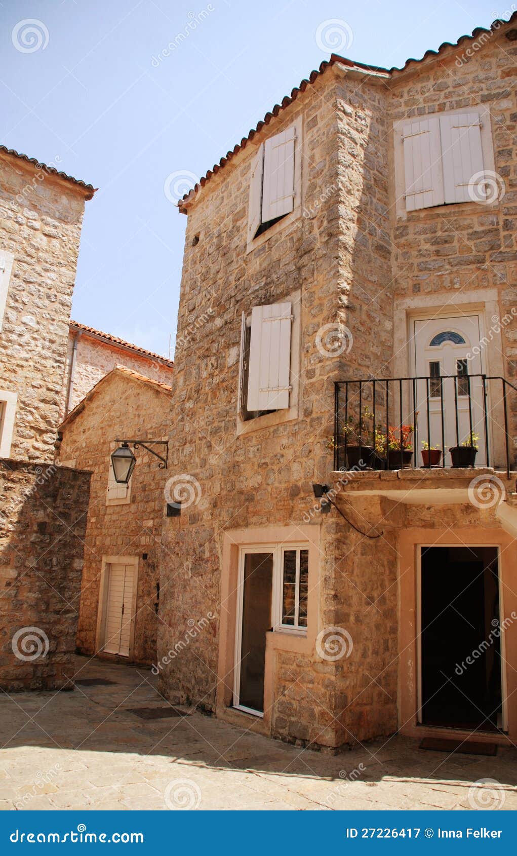 Mediterranean Stone Medieval House Stock Image - Image of history ...