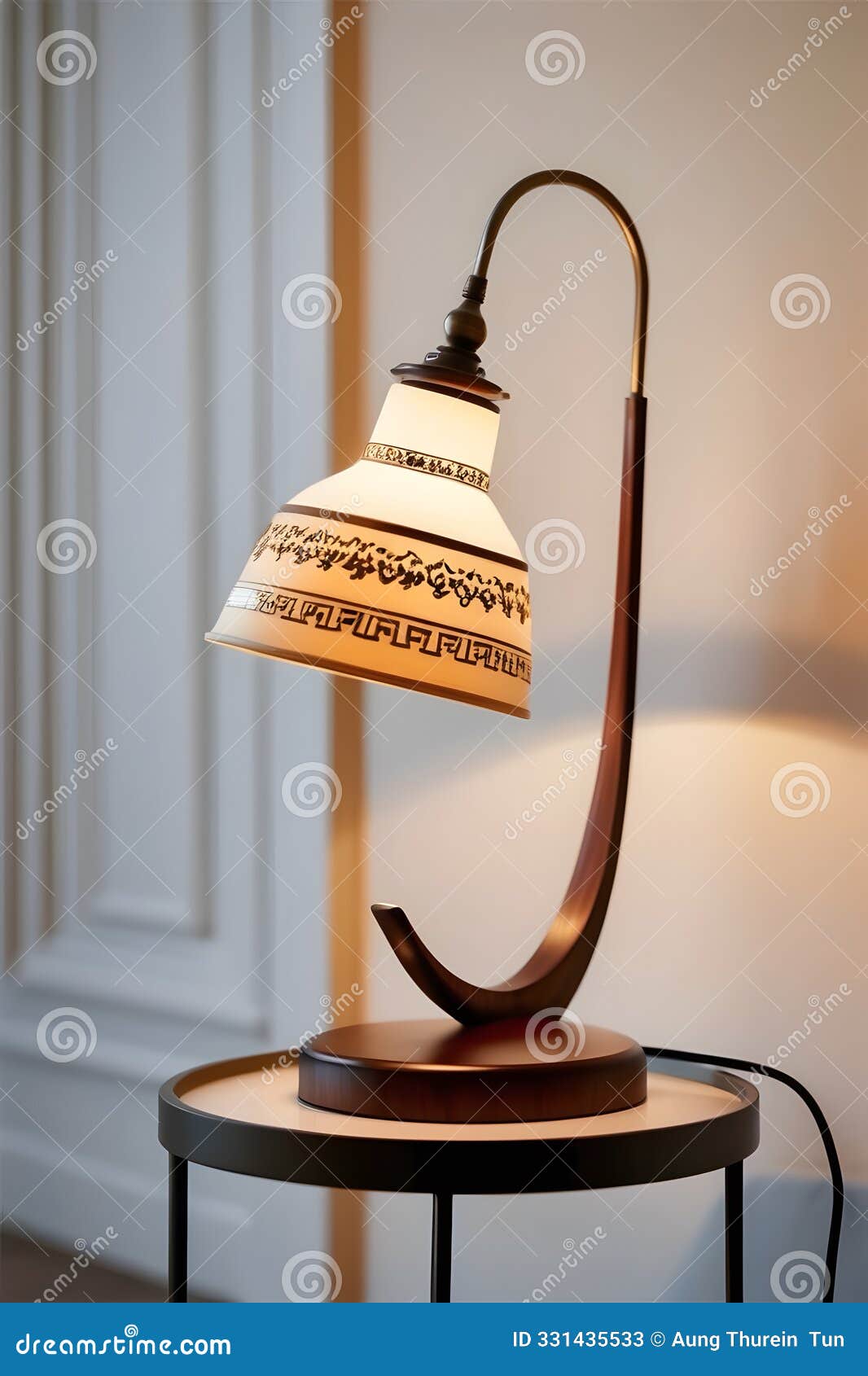 A Mediterranean Style Lamp with Minimalist Design Stock Illustration ...
