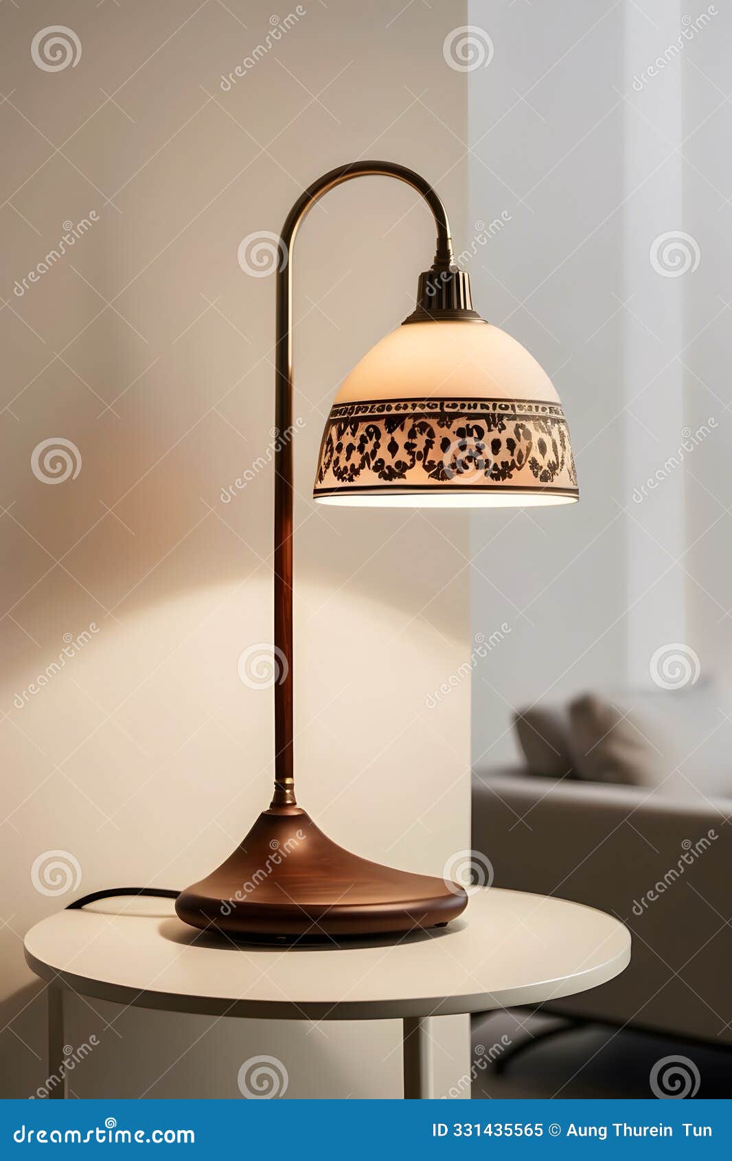 A Mediterranean Style Lamp with Minimalist Design Stock Illustration ...