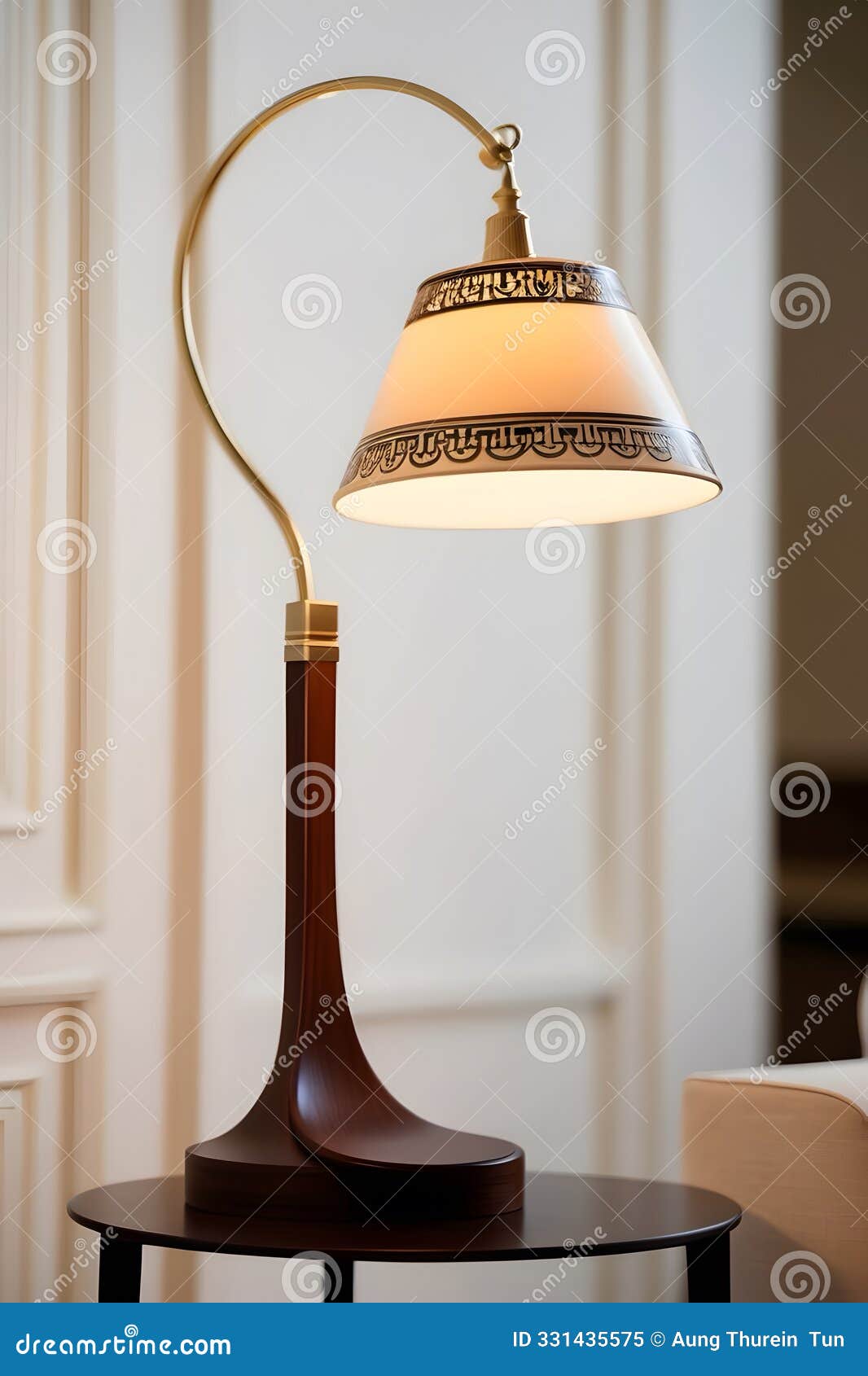 A Mediterranean Style Lamp with Minimalist Design Stock Illustration ...