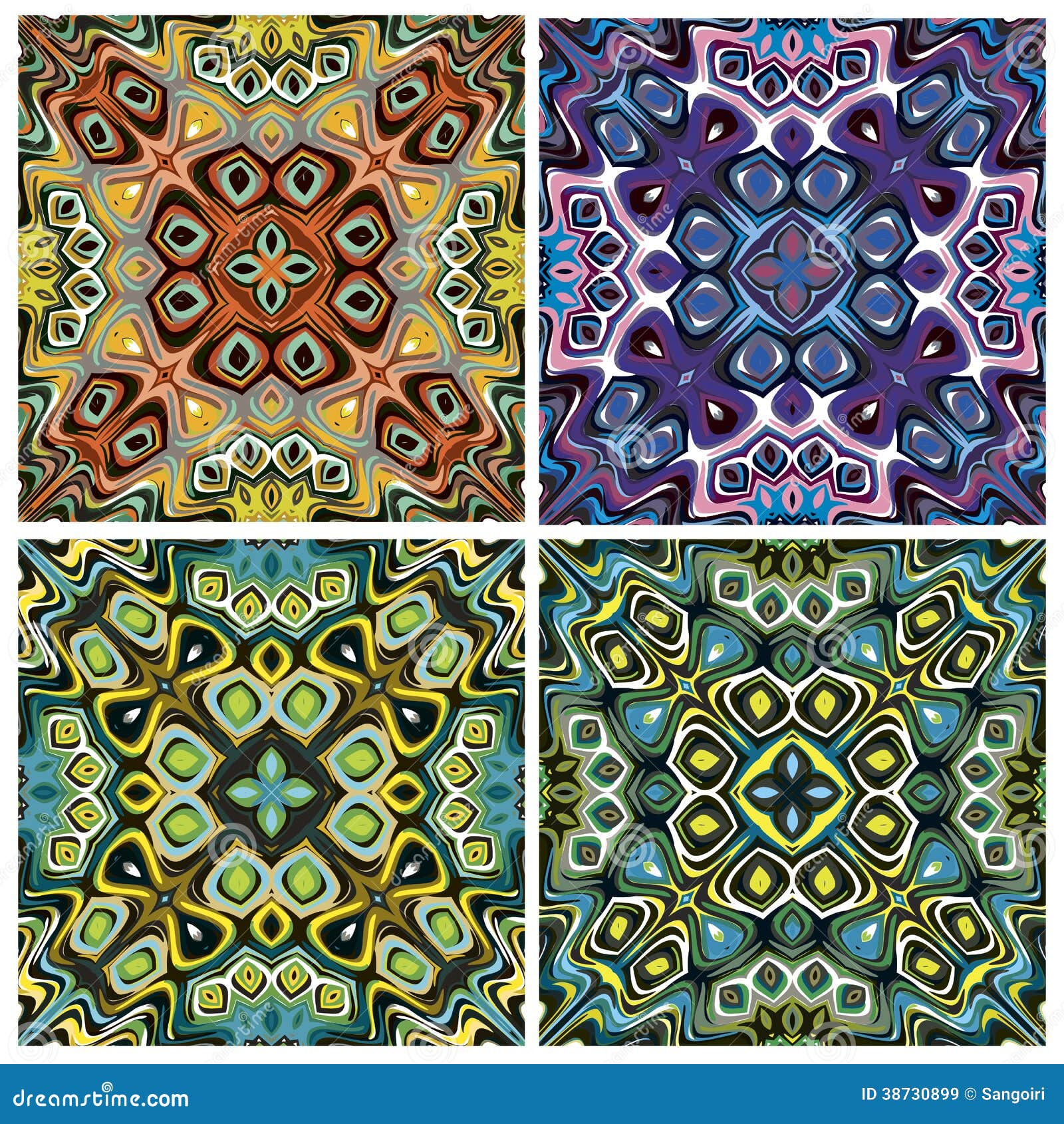Mediterranean Style Tile Pattern Stock Vector - Illustration of ancient ...