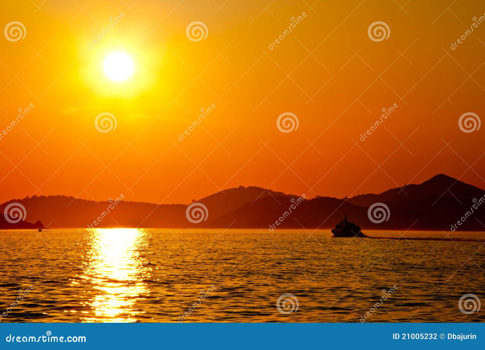 Mediterranean sunset stock photo. Image of coastline - 21005232