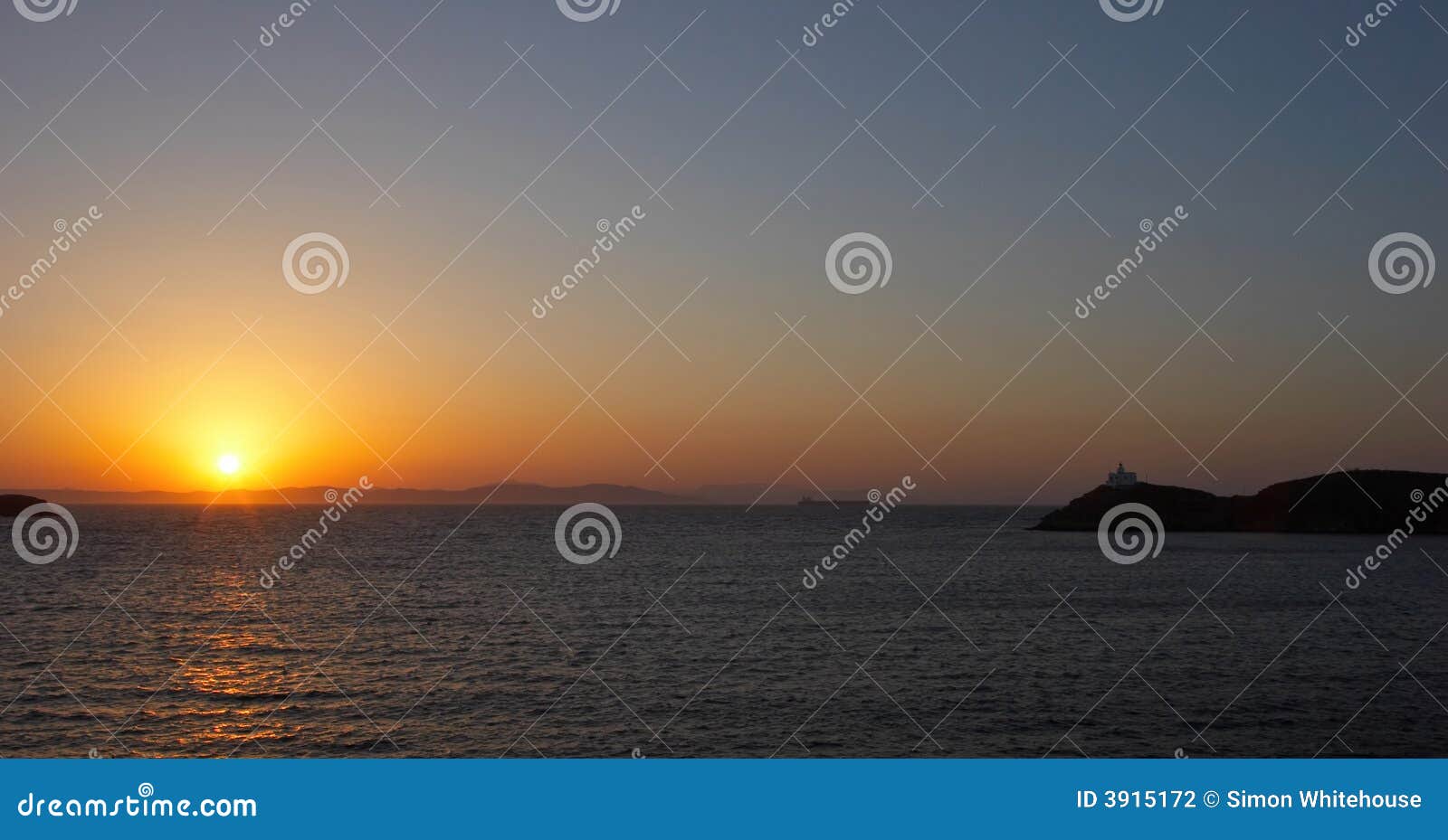 Mediterranean Sunset stock photo. Image of holidays, greece - 3915172