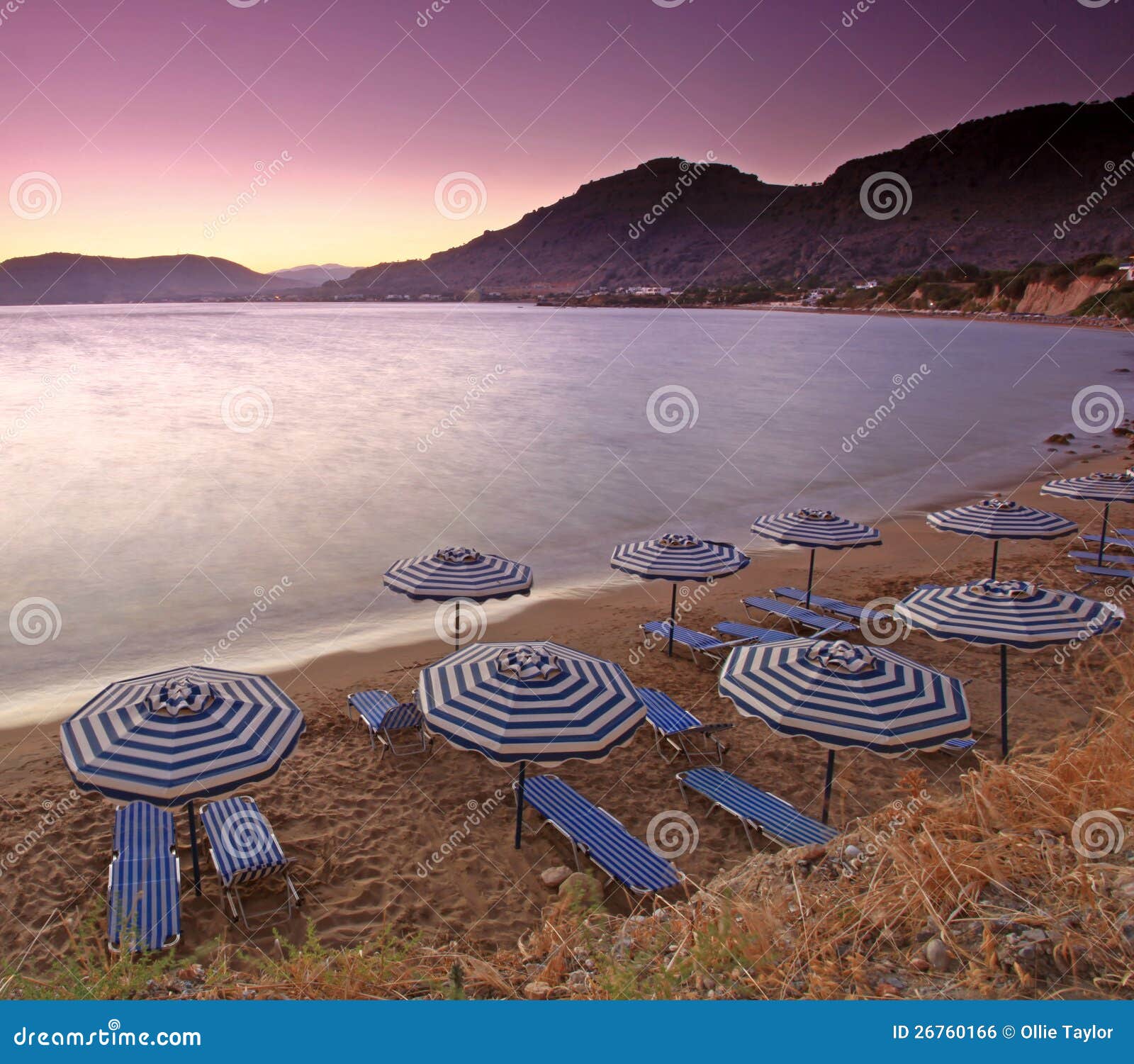 Mediterranean Sunset at Pefkos Stock Photo - Image of dusk, holiday ...