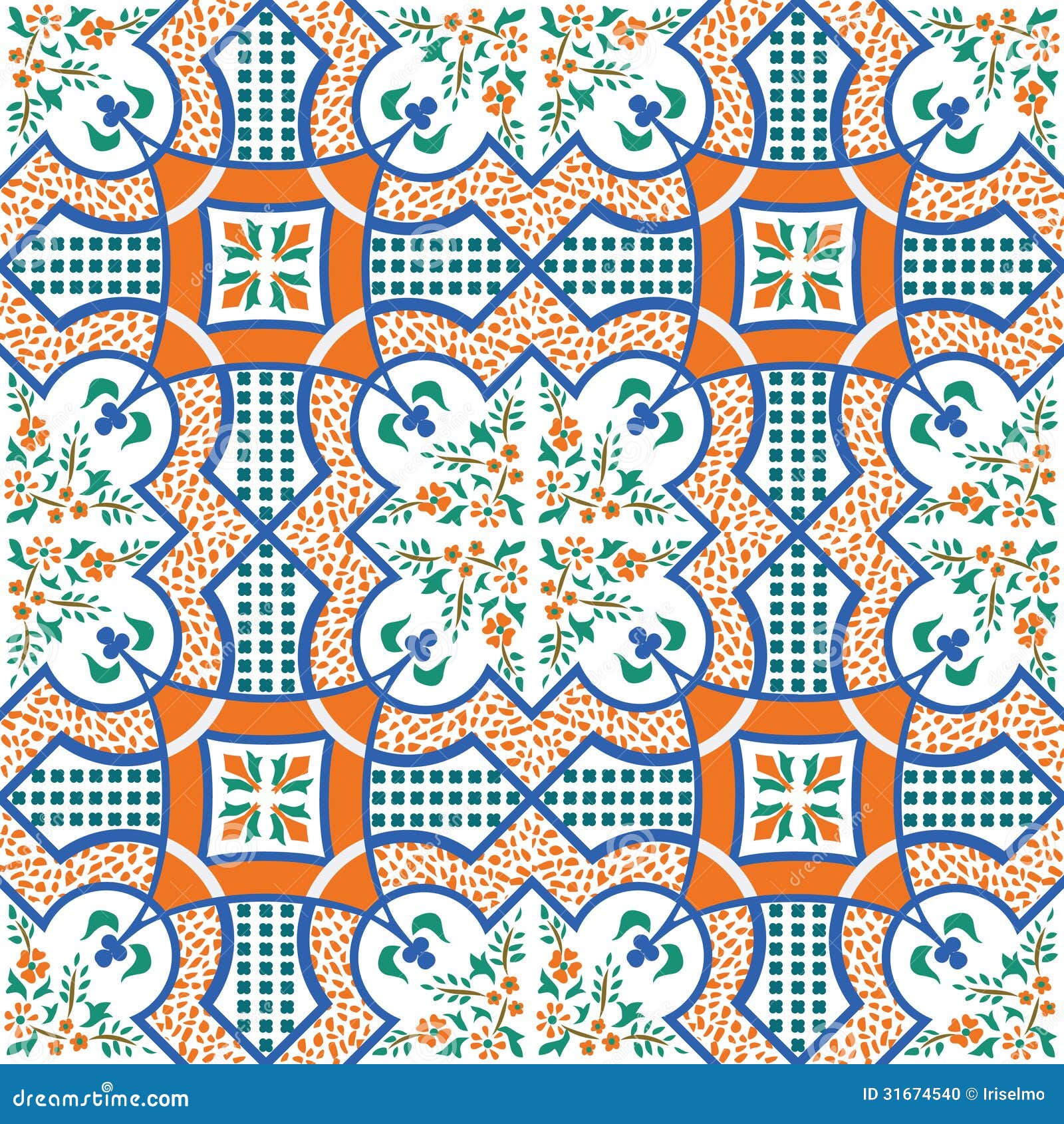 Mediterranean Tile Vector Illustration | CartoonDealer.com #31674540