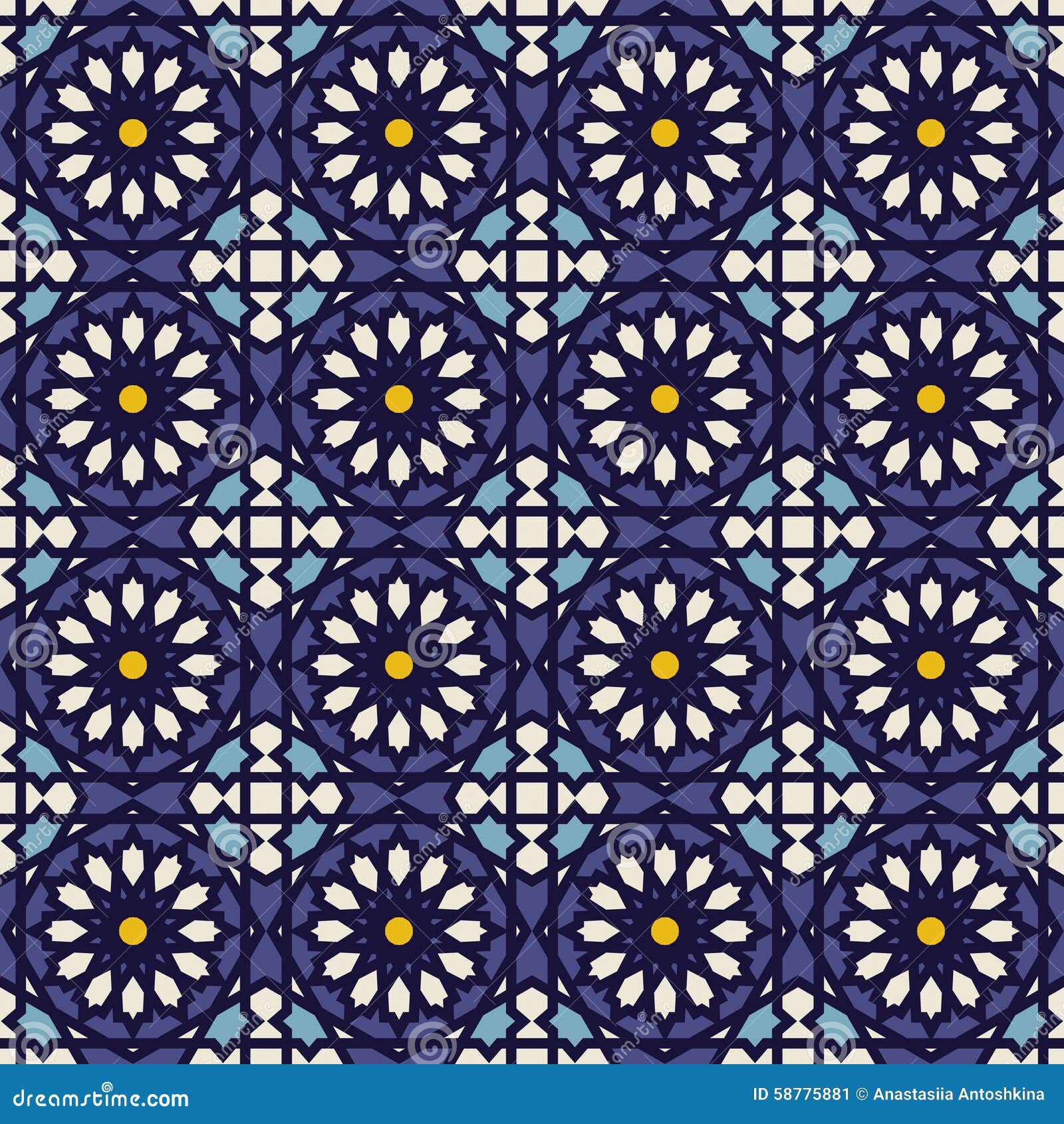 Mediterranean Vector Pattern Stock Vector - Illustration of background ...