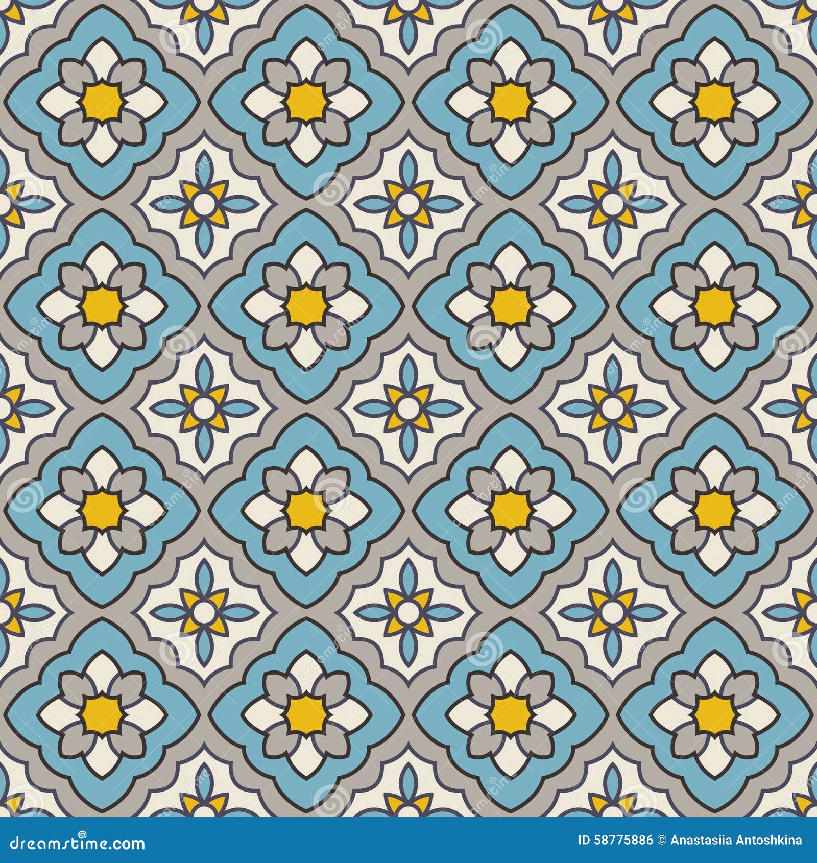 Mediterranean Vector Pattern Stock Vector - Illustration of moroccan ...