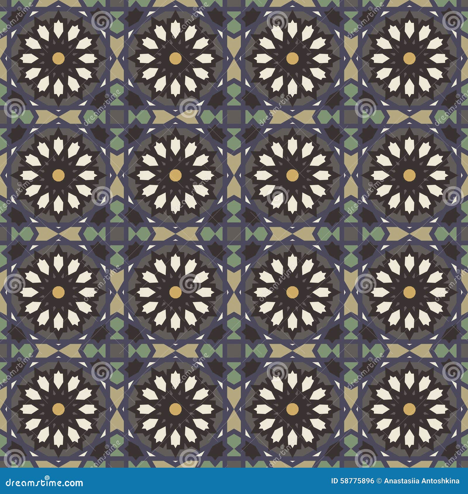 Mediterranean Vector Pattern Stock Vector - Illustration of finishing ...