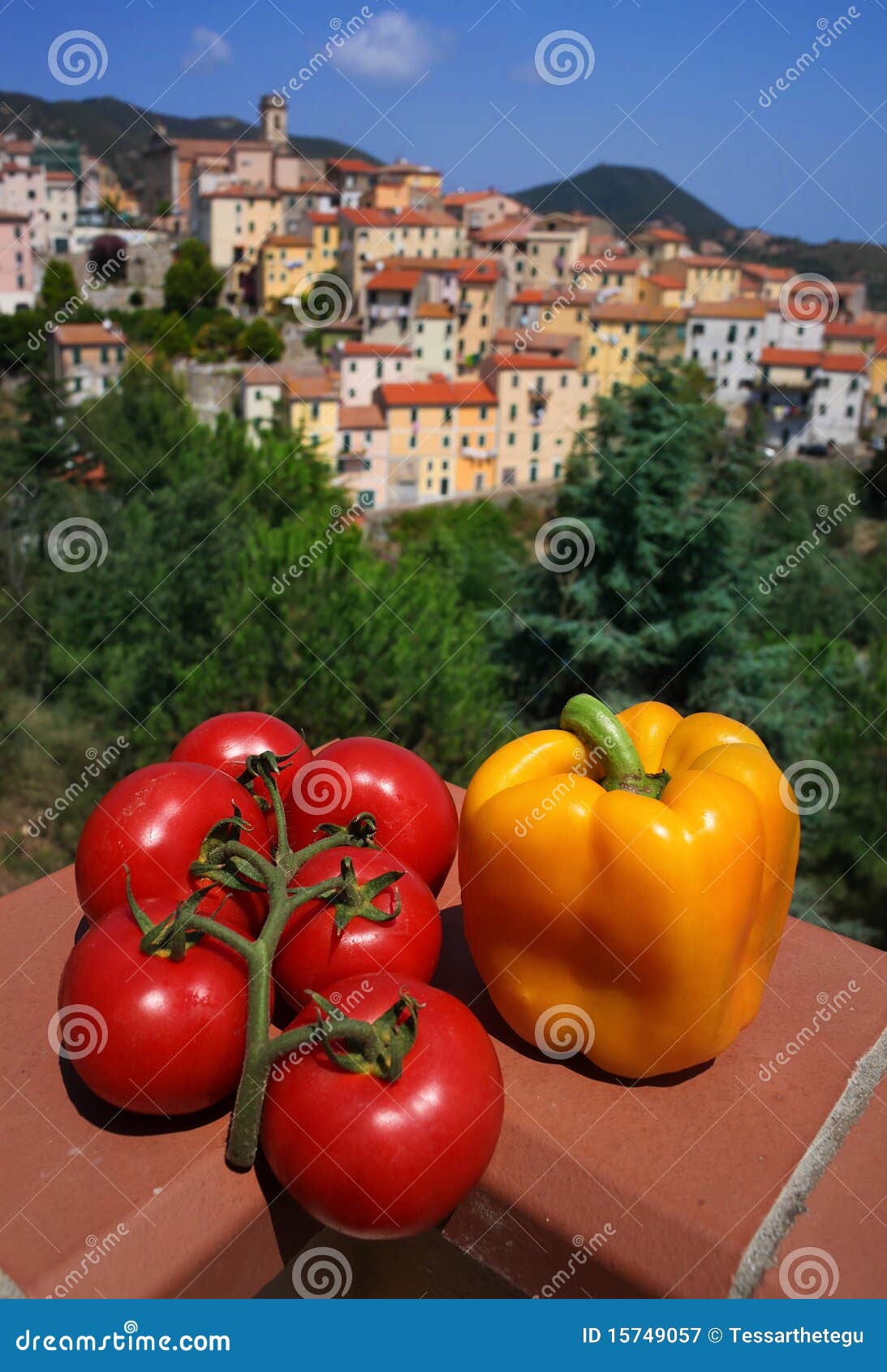 Mediterranean Vegetables on a Countryside View Stock Image - Image of ...