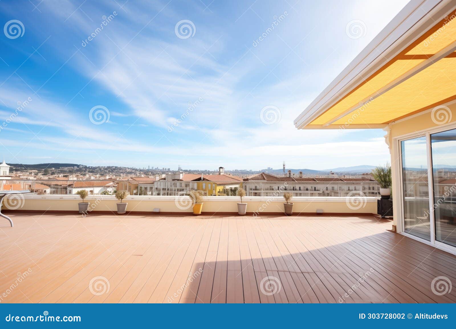 Mediterranean Villa Rooftop View Stock Photo - Image of travel ...