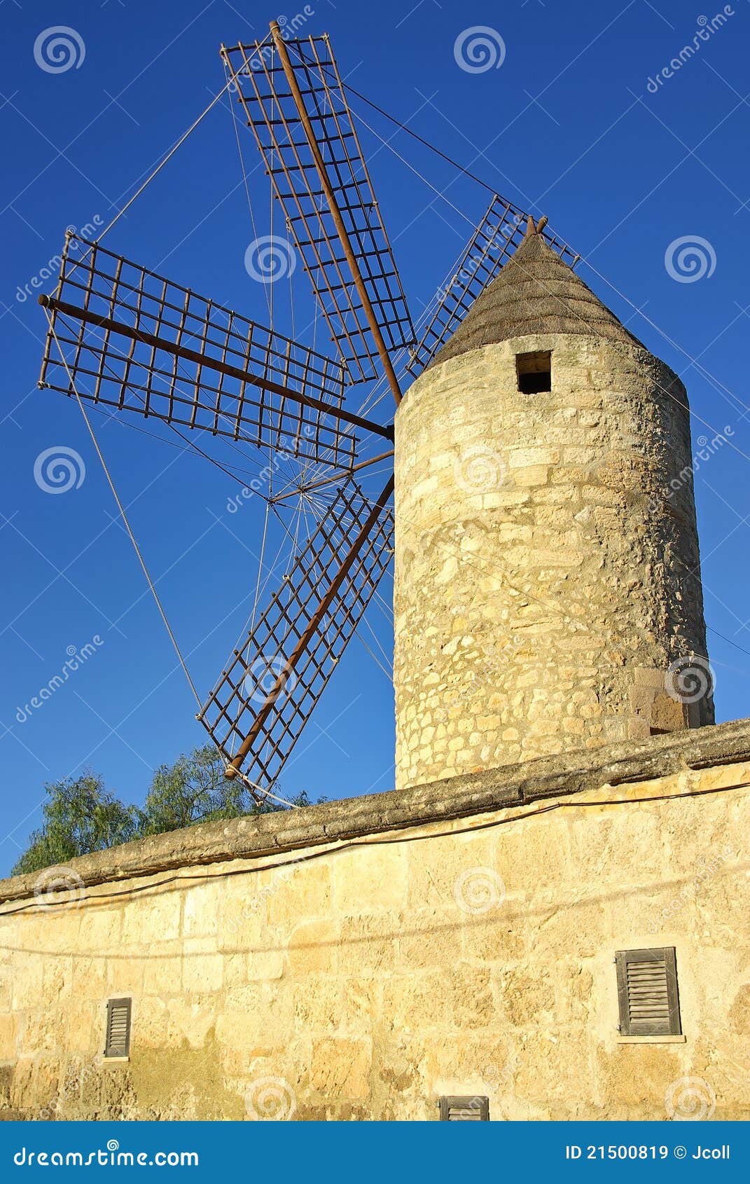 Mediterranean Windmill stock image. Image of history - 21500819