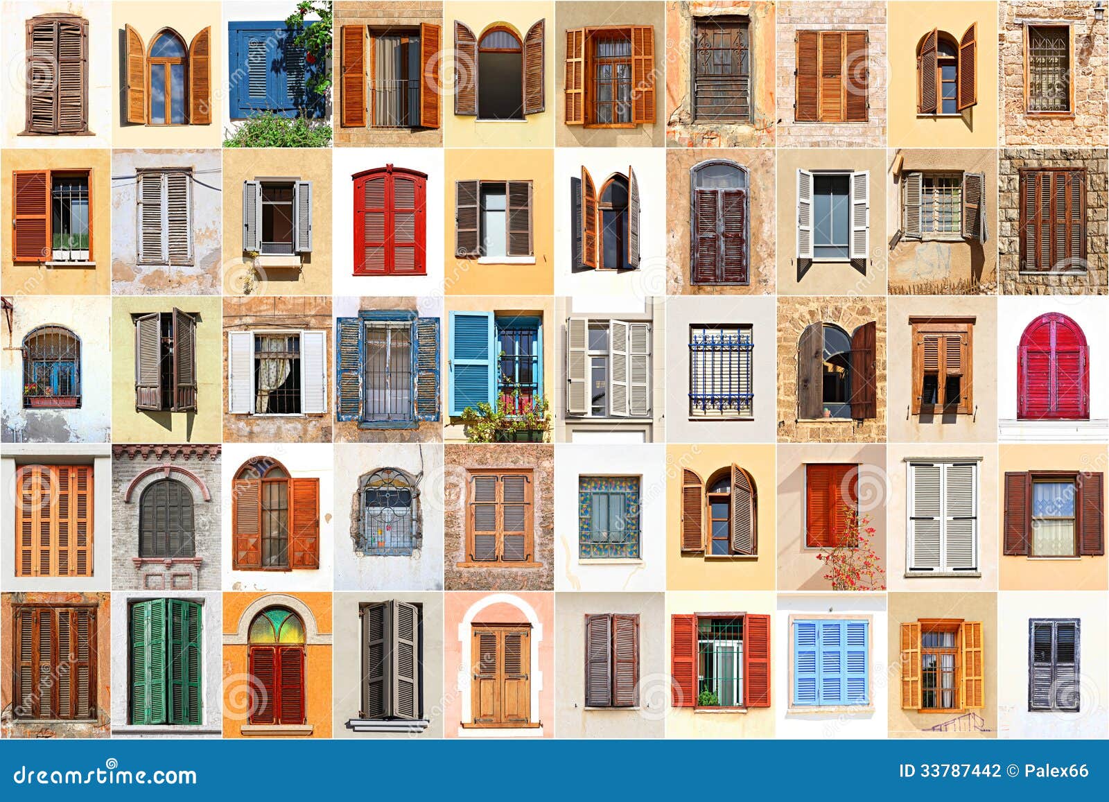 Mediterranean windows stock photo. Image of home, calm - 33787442