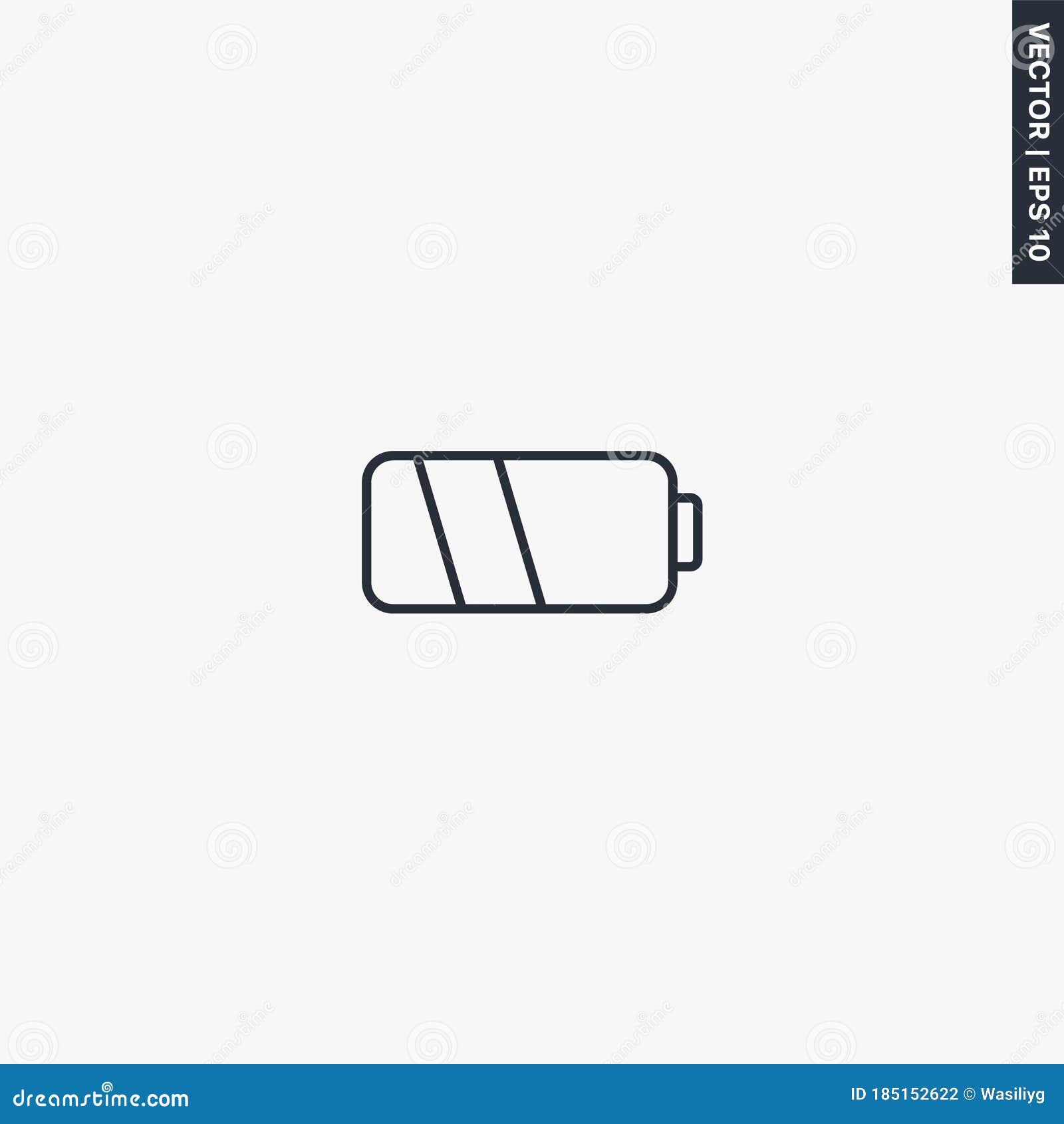 Medium Battery, Linear Style Sign for Mobile Concept and Web Design ...