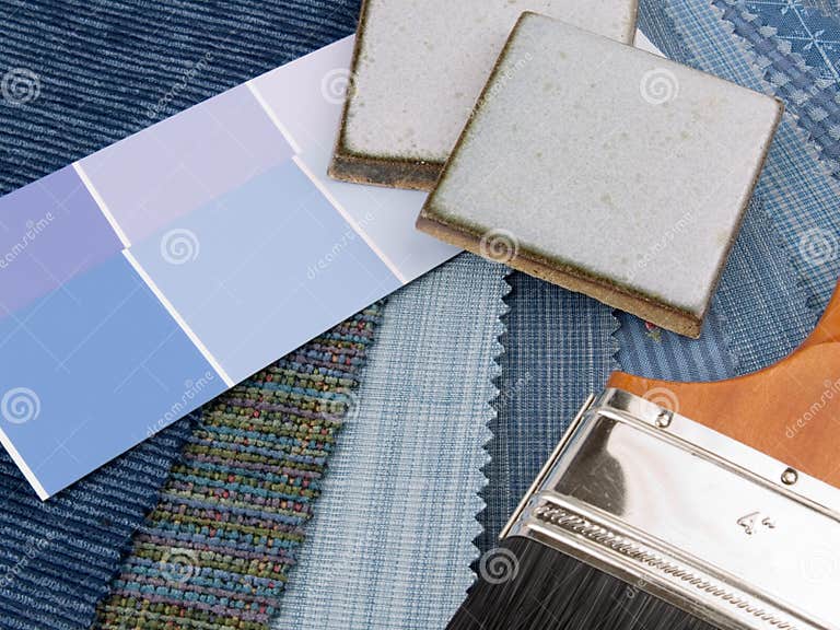 Medium Blue Interior Decoration Plan Stock Photo - Image of medium ...
