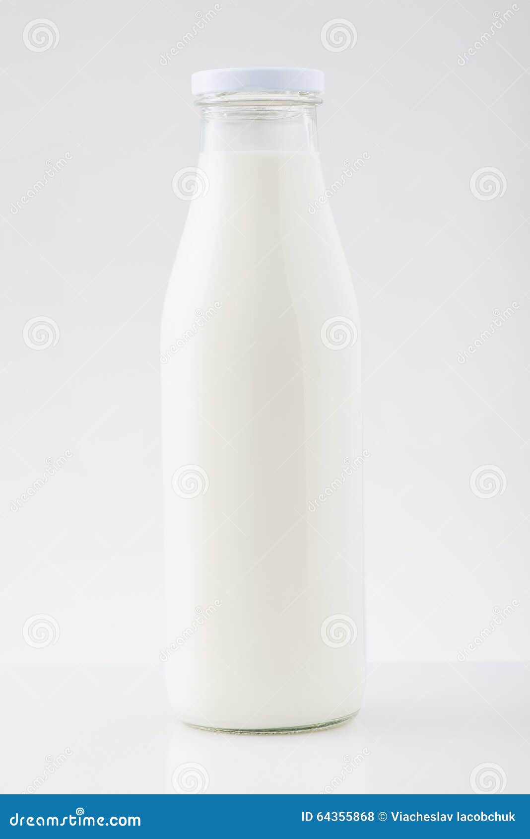 Medium Bottle of Milk is on the Surface Stock Photo - Image of vertical ...