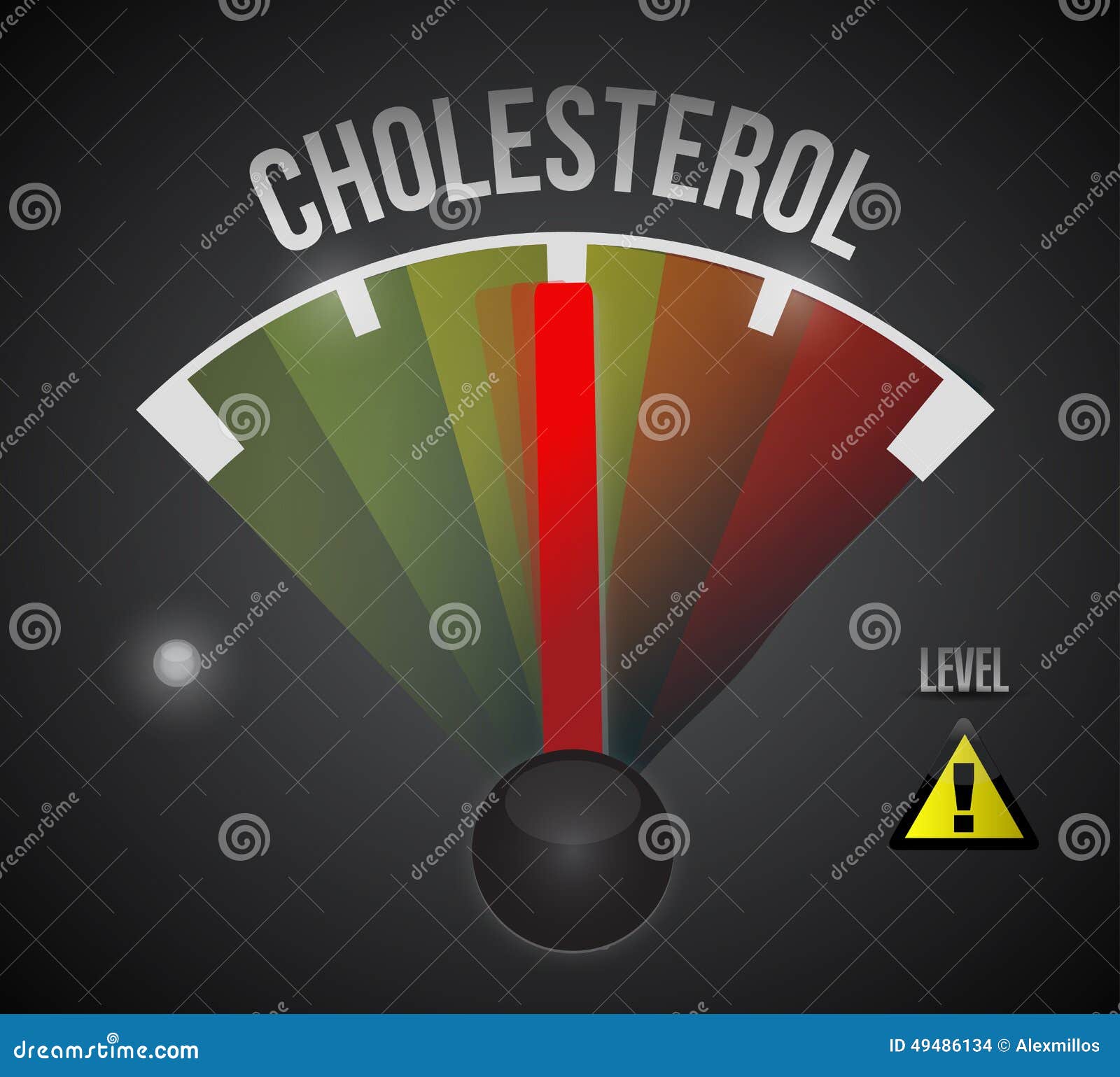 A Cholesterol Level Bar With Low Medium And High Level Cartoon Vector ...