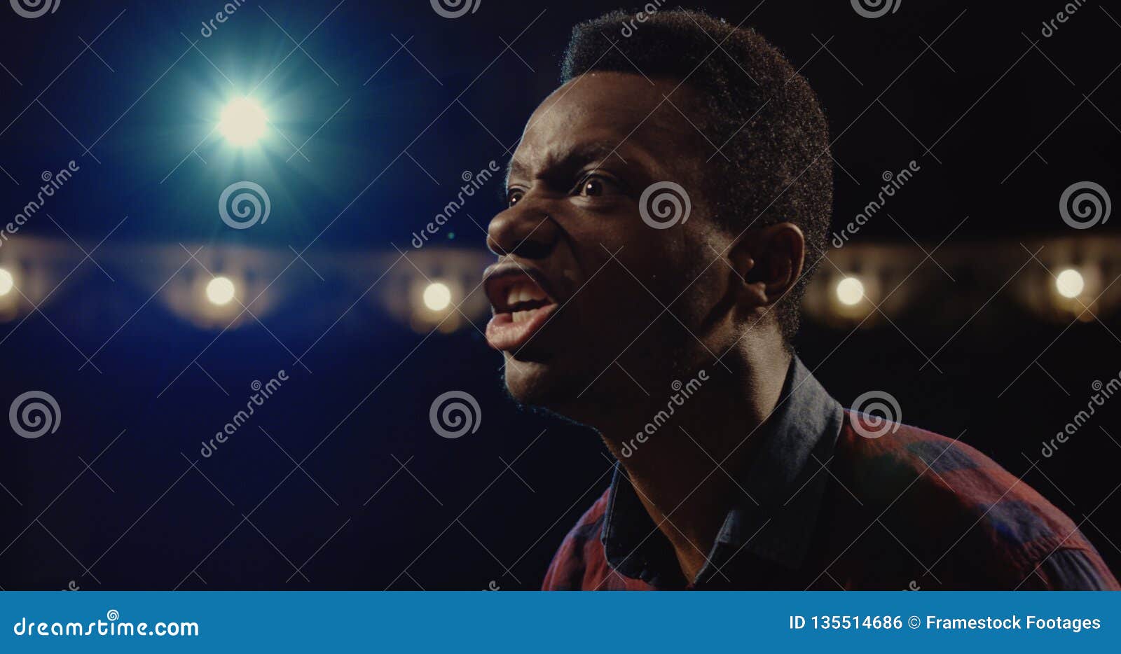 Actor Performing a Monologue in a Theater Stock Photo - Image of skill ...