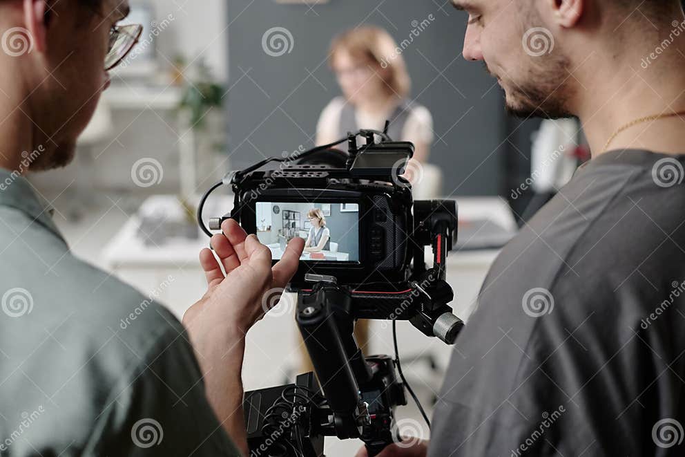 Videographers Setting Camera Stock Photo - Image of device, shoot ...