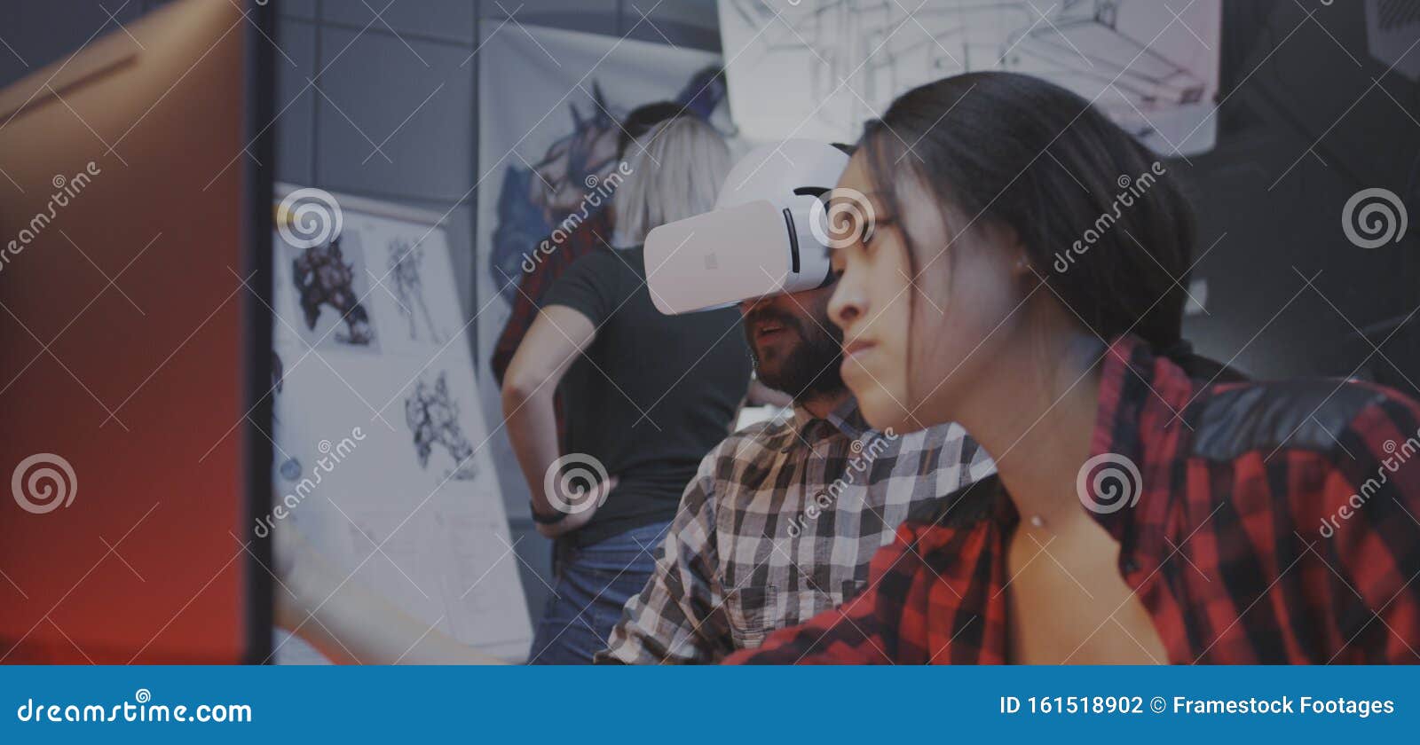 Developers Working on Video Game Stock Photo - Image of computer ...