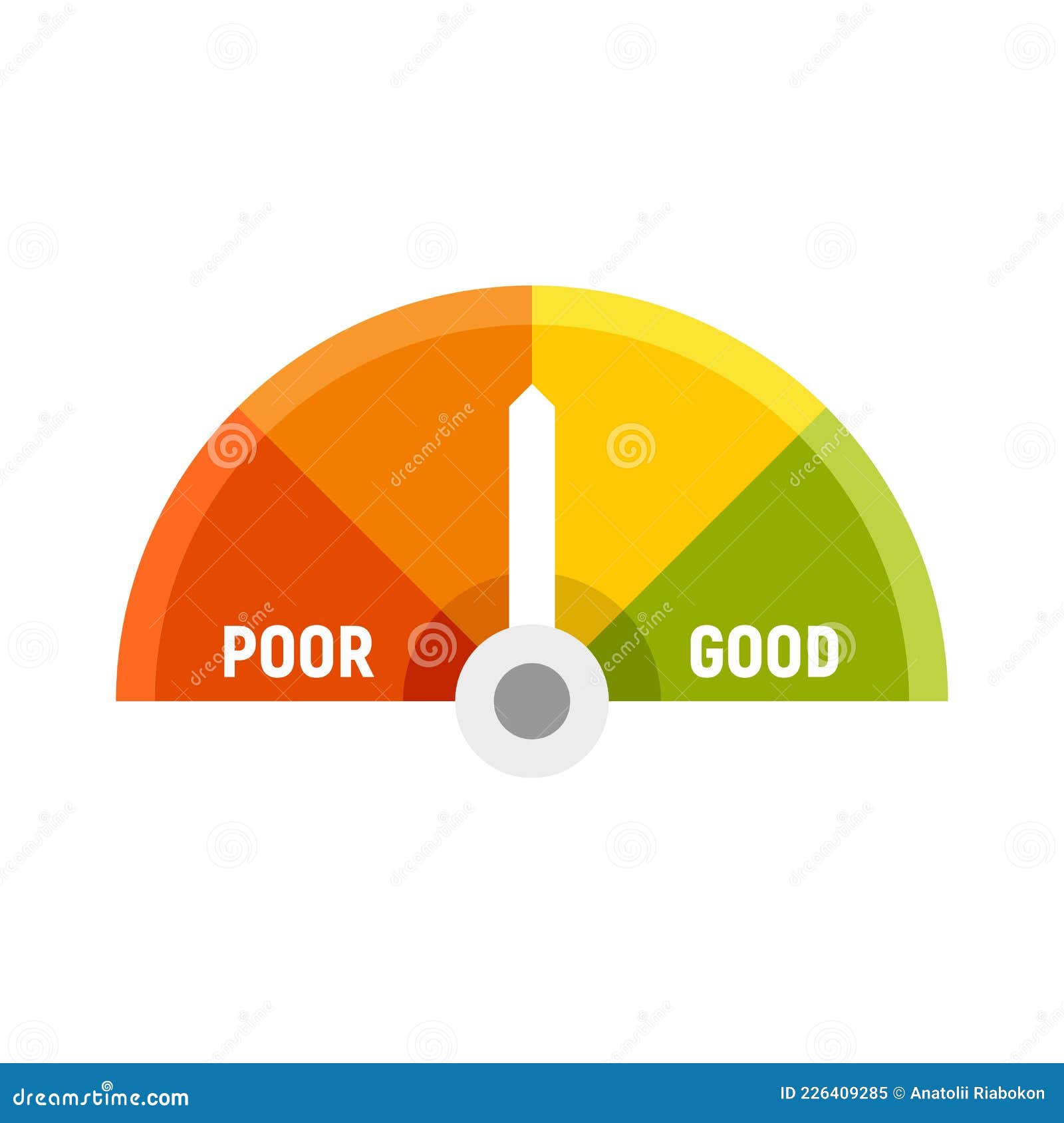 Medium Credit Score Icon Flat Isolated Vector Stock Vector ...