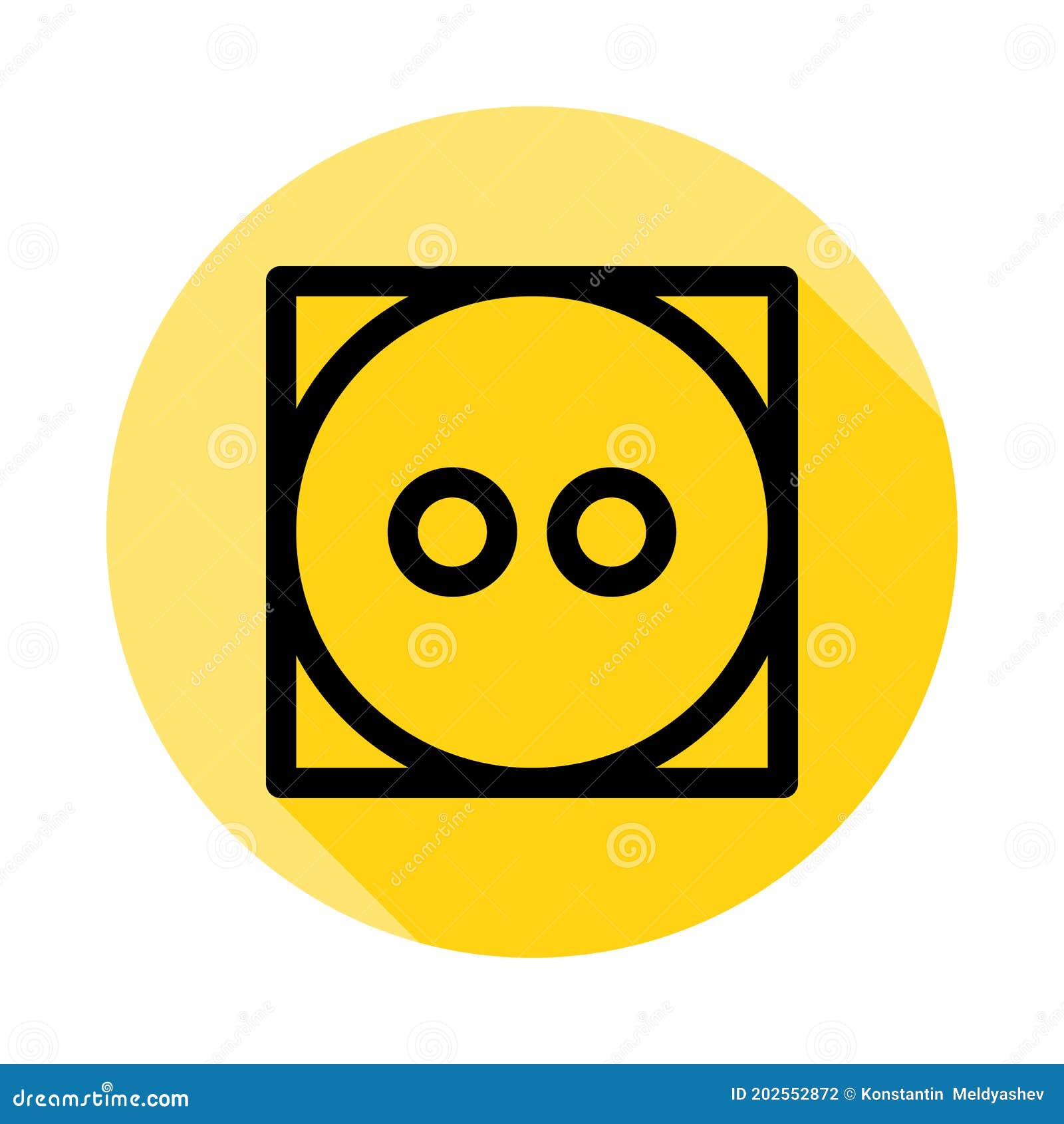 Medium, Ellipse Icon Long Shadow Stock Illustration - Illustration of ...