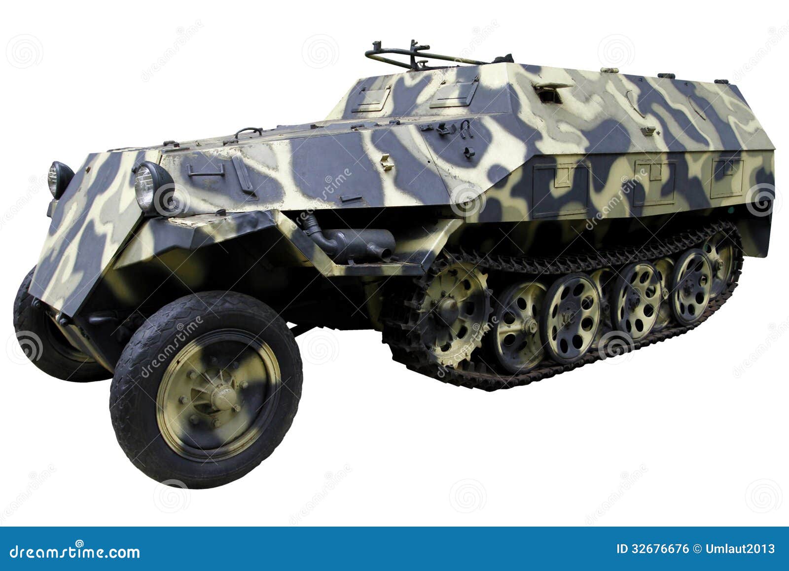 Medium Half-track Armored Personnel Carrier Stock Photo - Image of ...