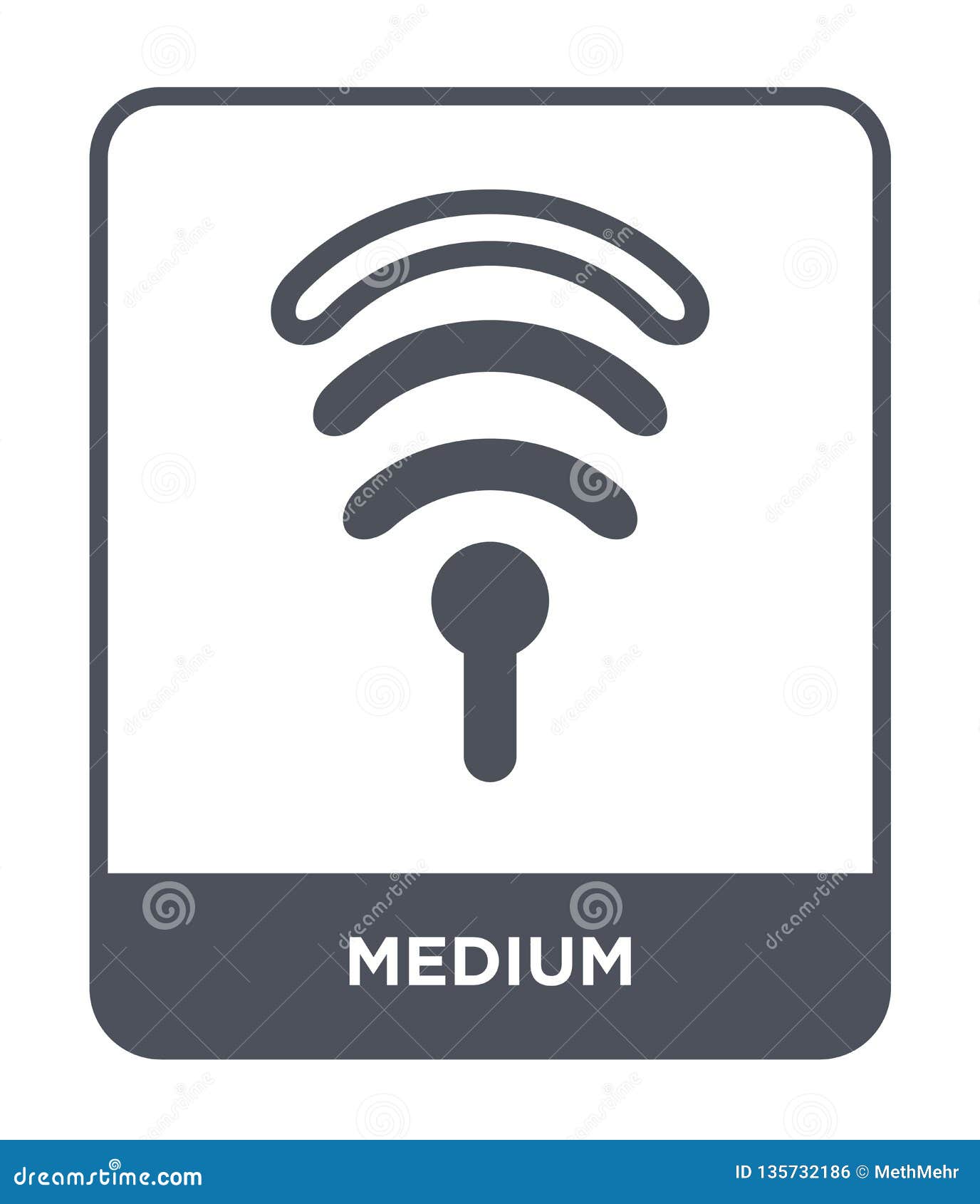 Medium Icon in Trendy Design Style. Medium Icon Isolated on White ...