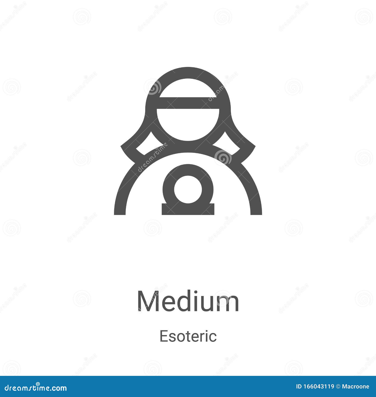 Medium Icon Vector from Esoteric Collection. Thin Line Medium Outline ...