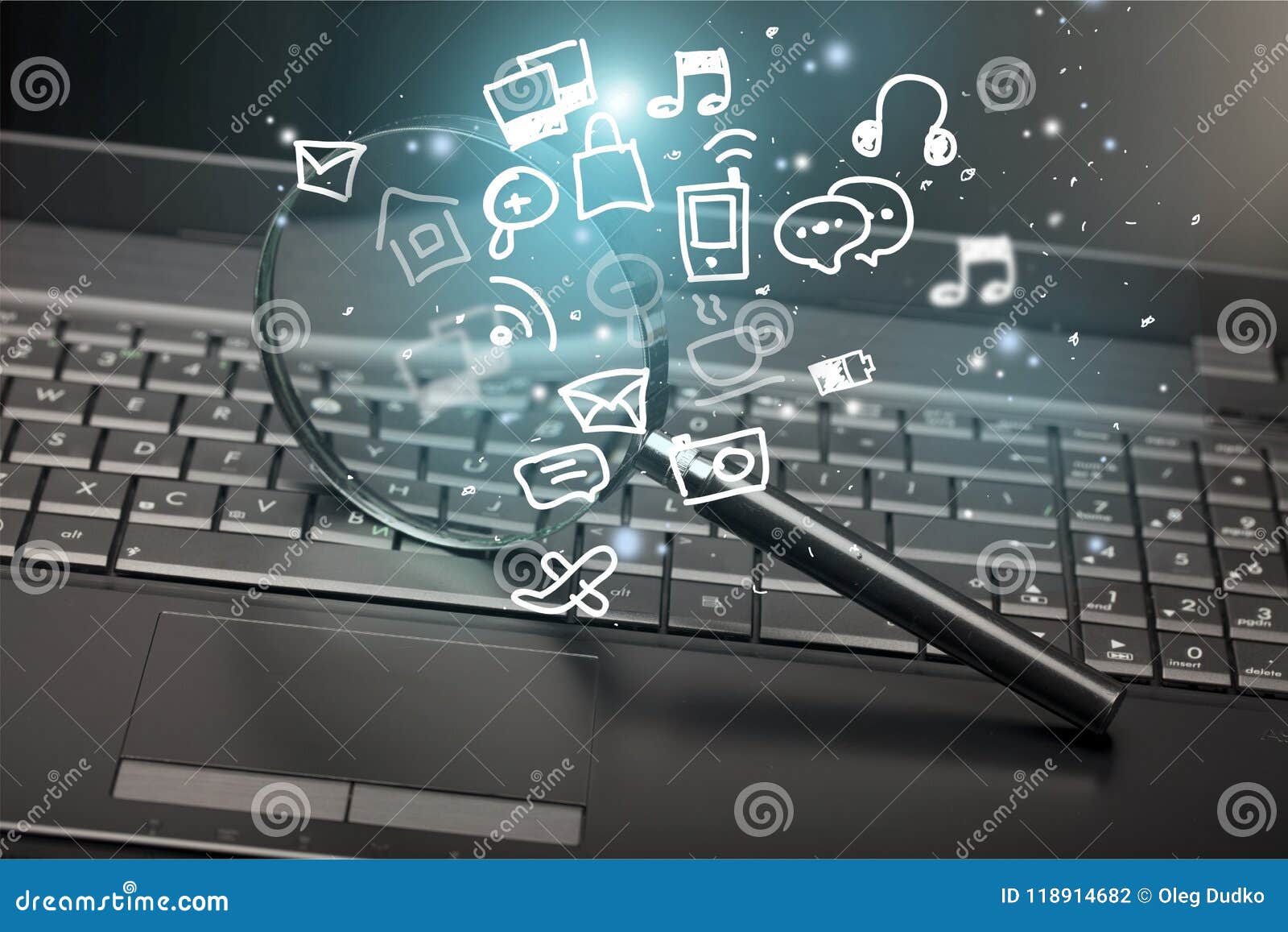 Medium stock photo. Image of closeup, black, wireless - 118914682