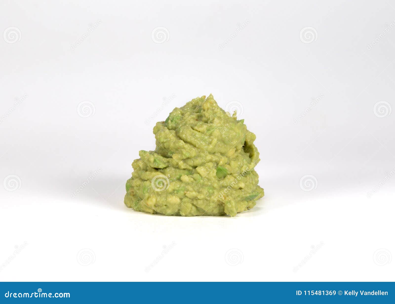 Medium Pile of Guacamole on White Stock Image - Image of detail, food ...
