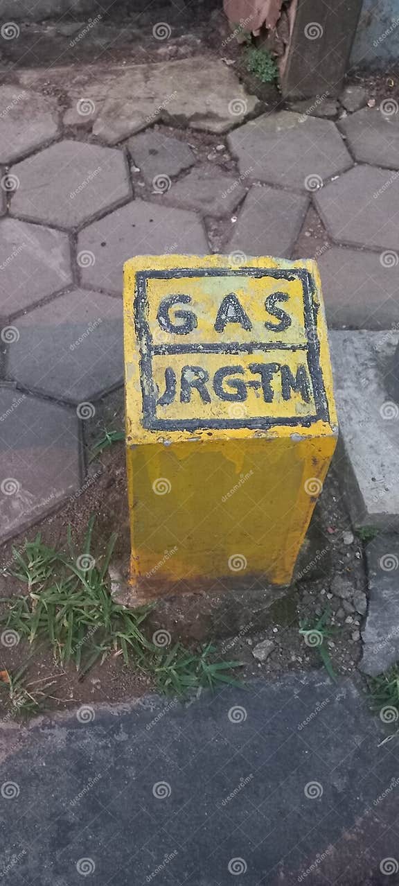 Medium Pressure Gas Pipe Monument Stock Photo - Image of medium ...