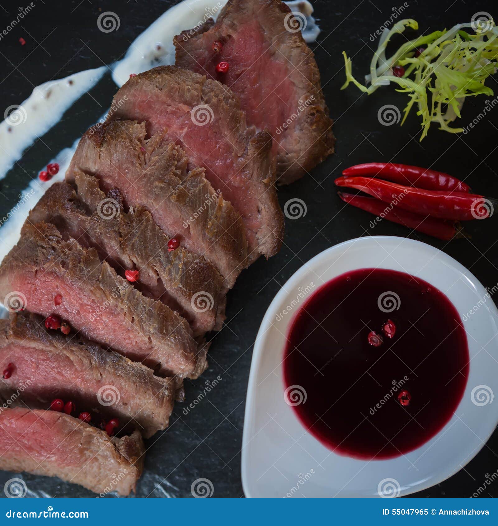 Medium Rare Cooked Beef Roast Stock Image - Image of plate, cuisine ...