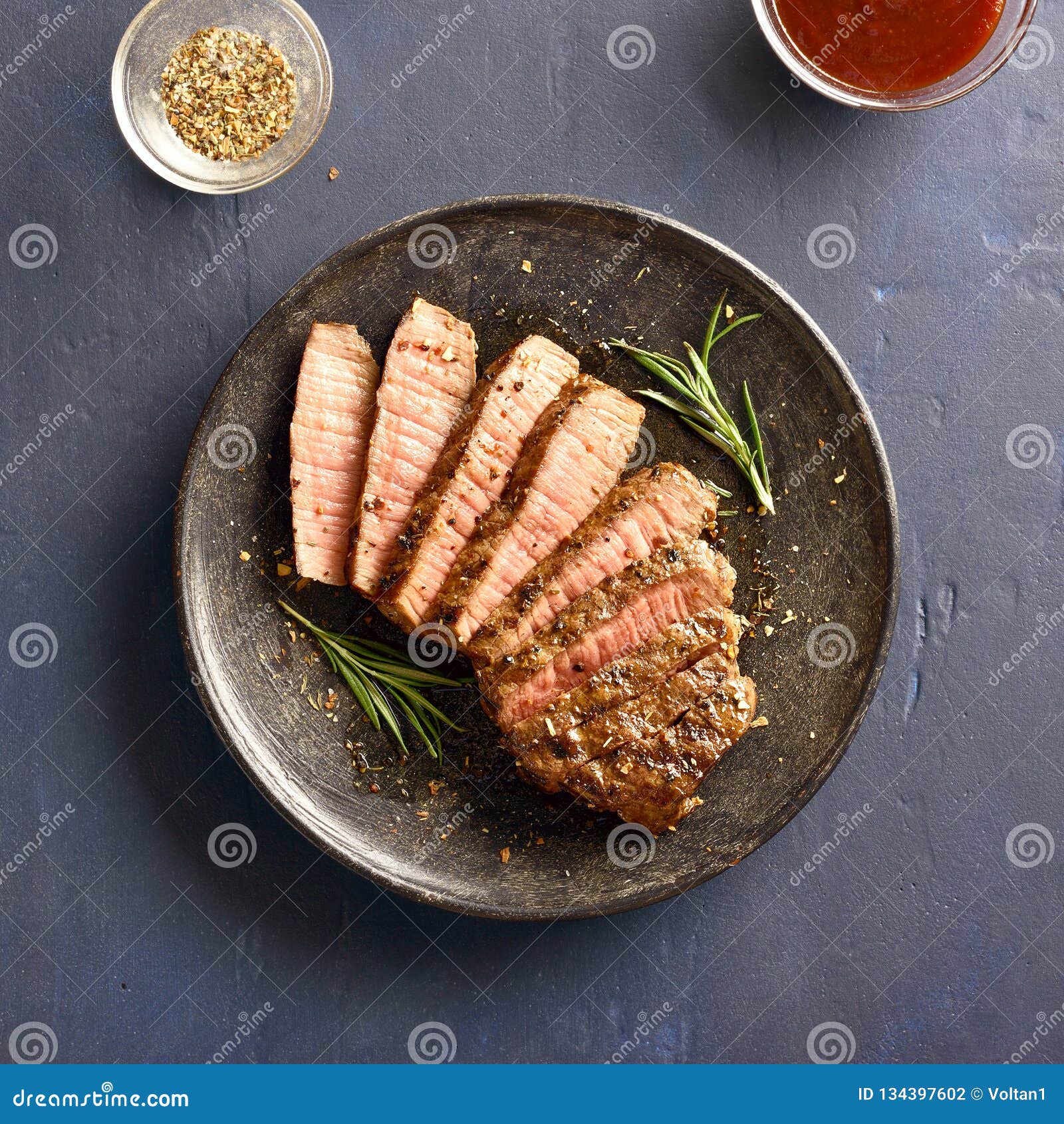 Medium rare roast beef stock photo. Image of spicy, baked - 134397602