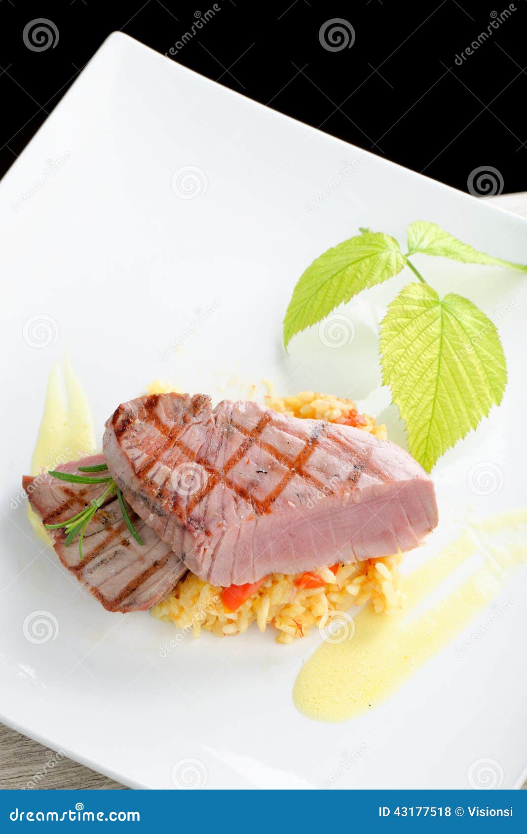 Medium Rare Sashimi Tuna Steak Stock Photo - Image of dinner, meat ...