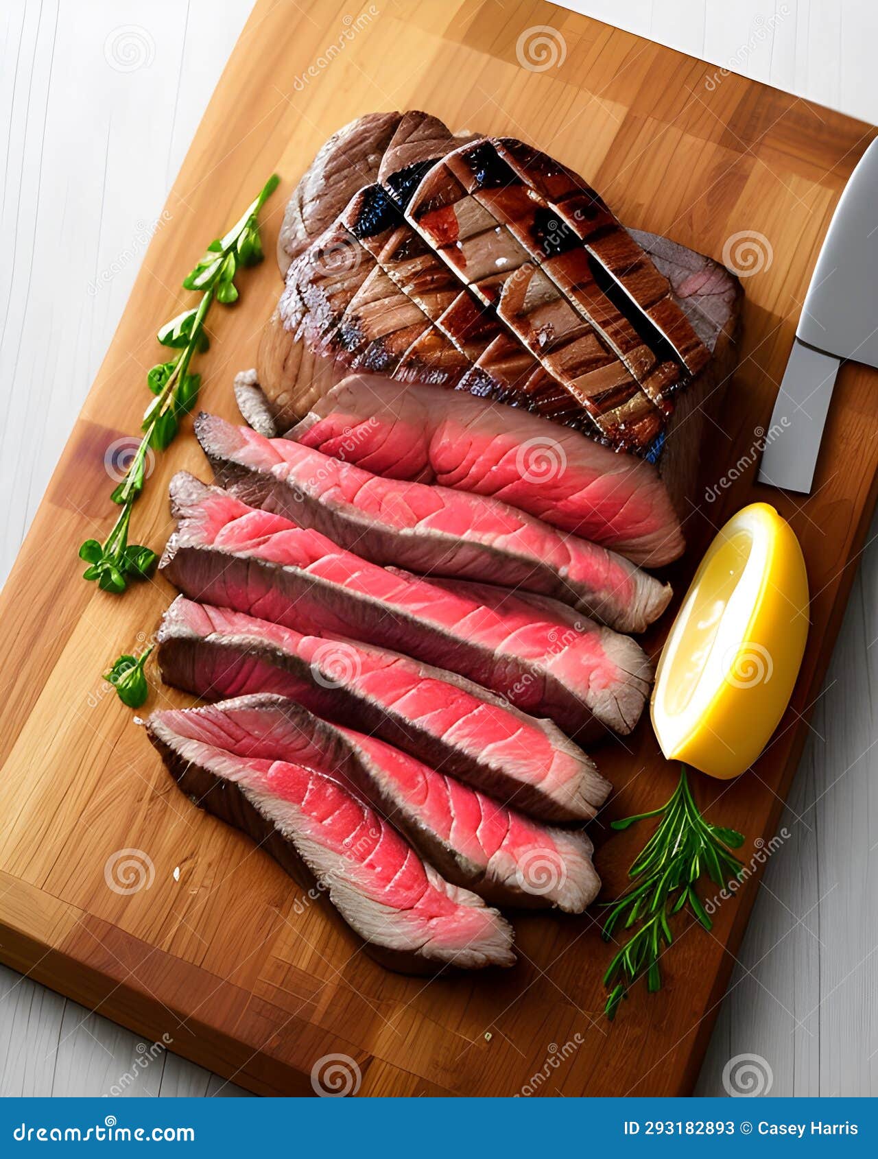Medium rare Steak stock illustration. Illustration of breakfast - 293182893