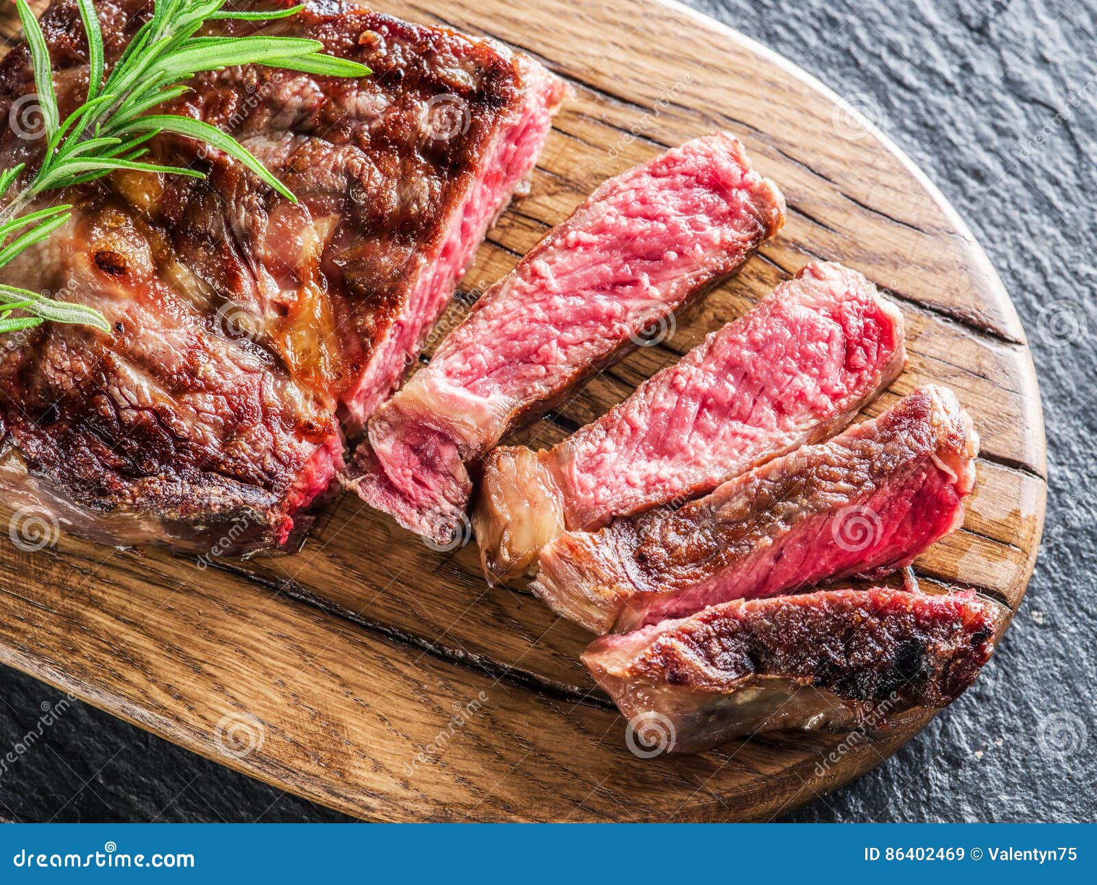 Medium Ribeye steak. stock image. Image of beef, barbecue - 86402469