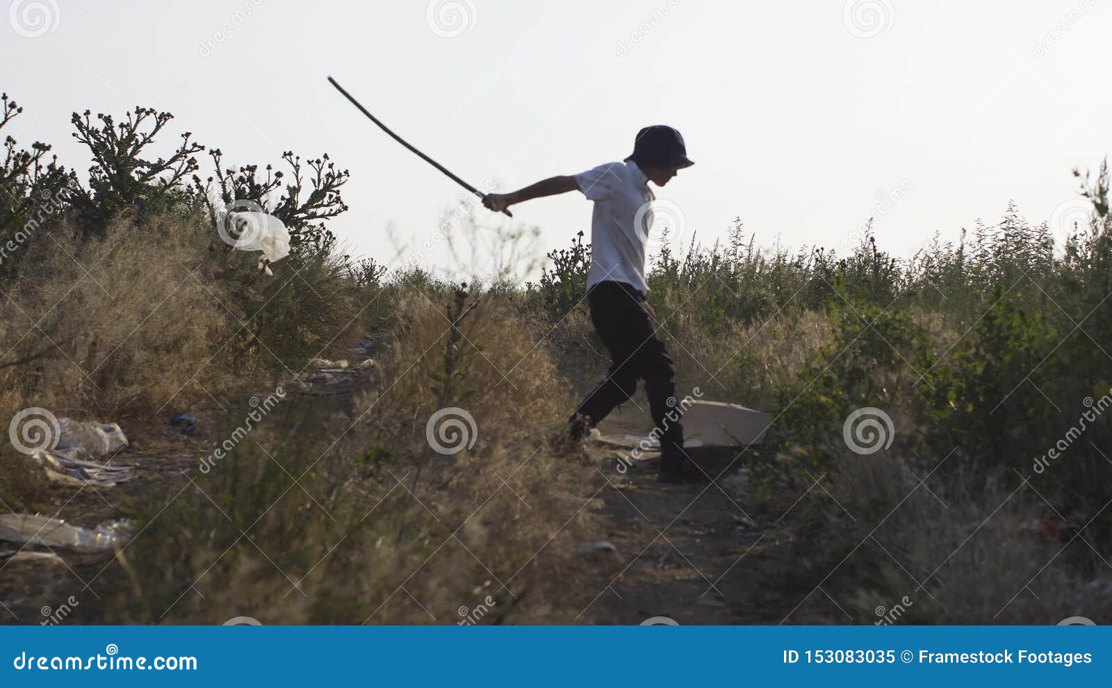 Angry boy walking in dump stock video. Video of abandoned - 153083035