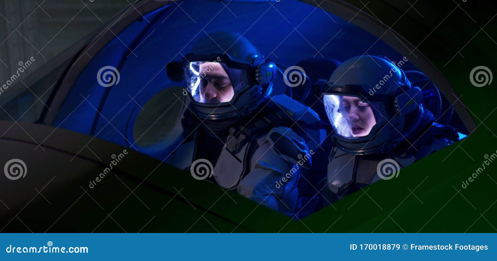 Astronauts Performing Test in a Spaceship Stock Image - Image of ...
