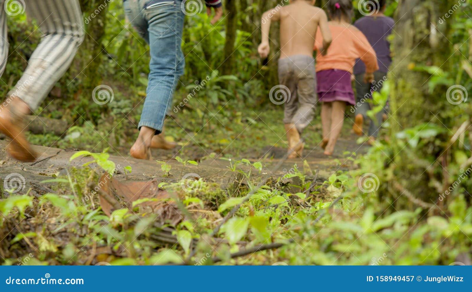 Barefoot Legs Running on a Rural Path Somewhere in a Tropical ...