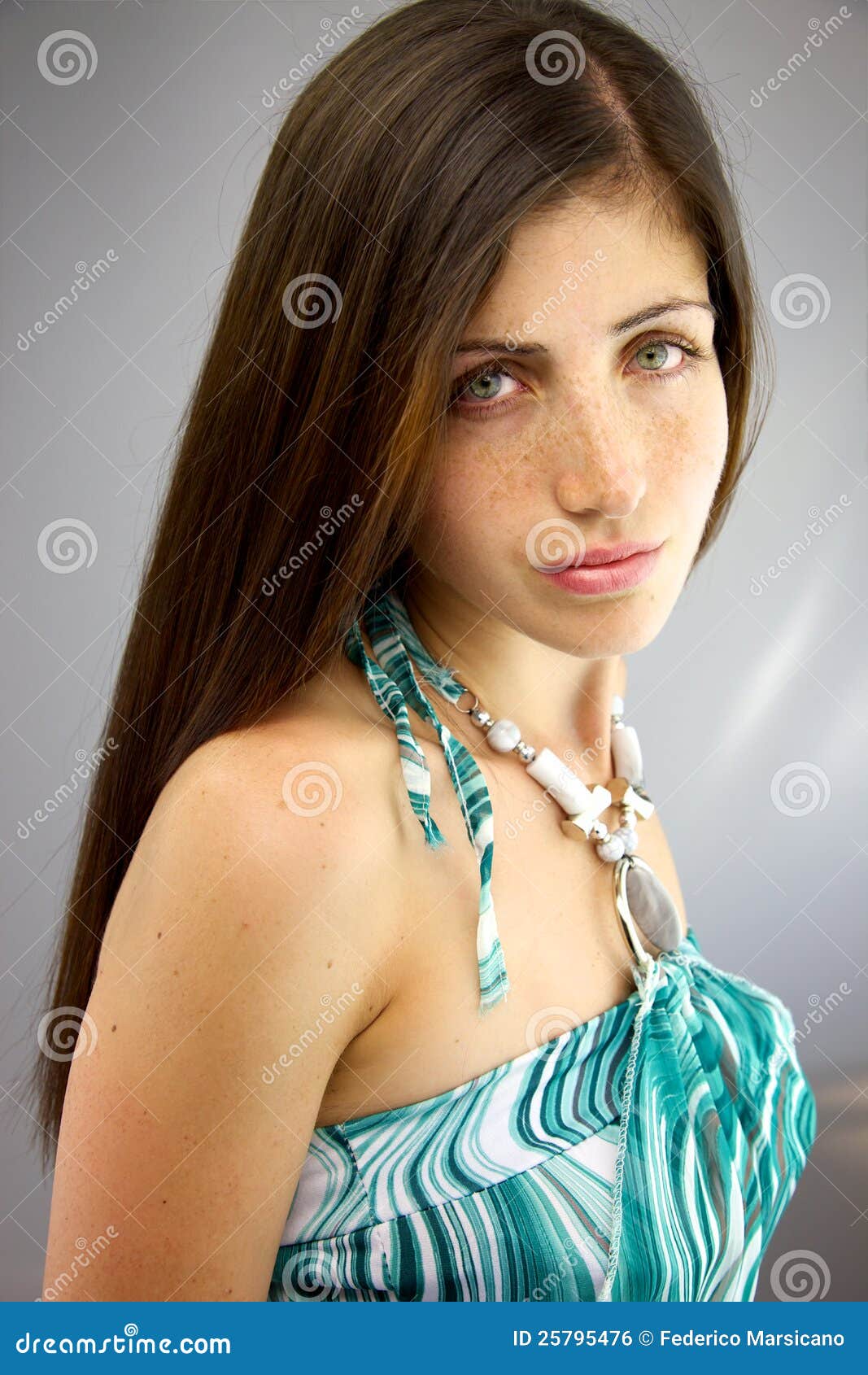 Medium Shot of Beautiful Serious Female Model Stock Photo - Image of ...