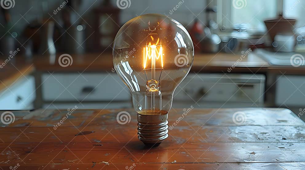 Medium Shot of Clear, Unlit Lightbulb Stock Illustration - Illustration ...