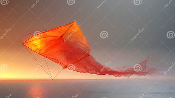 Medium Shot of Colorful Kite on White Backdrop Stock Illustration ...