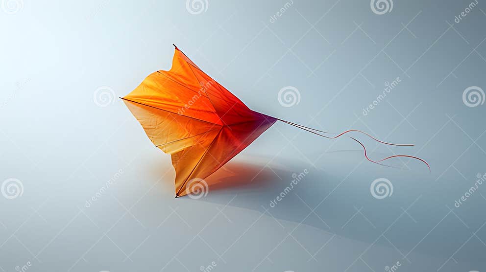 Medium Shot of Colorful Kite on White Backdrop Stock Illustration ...