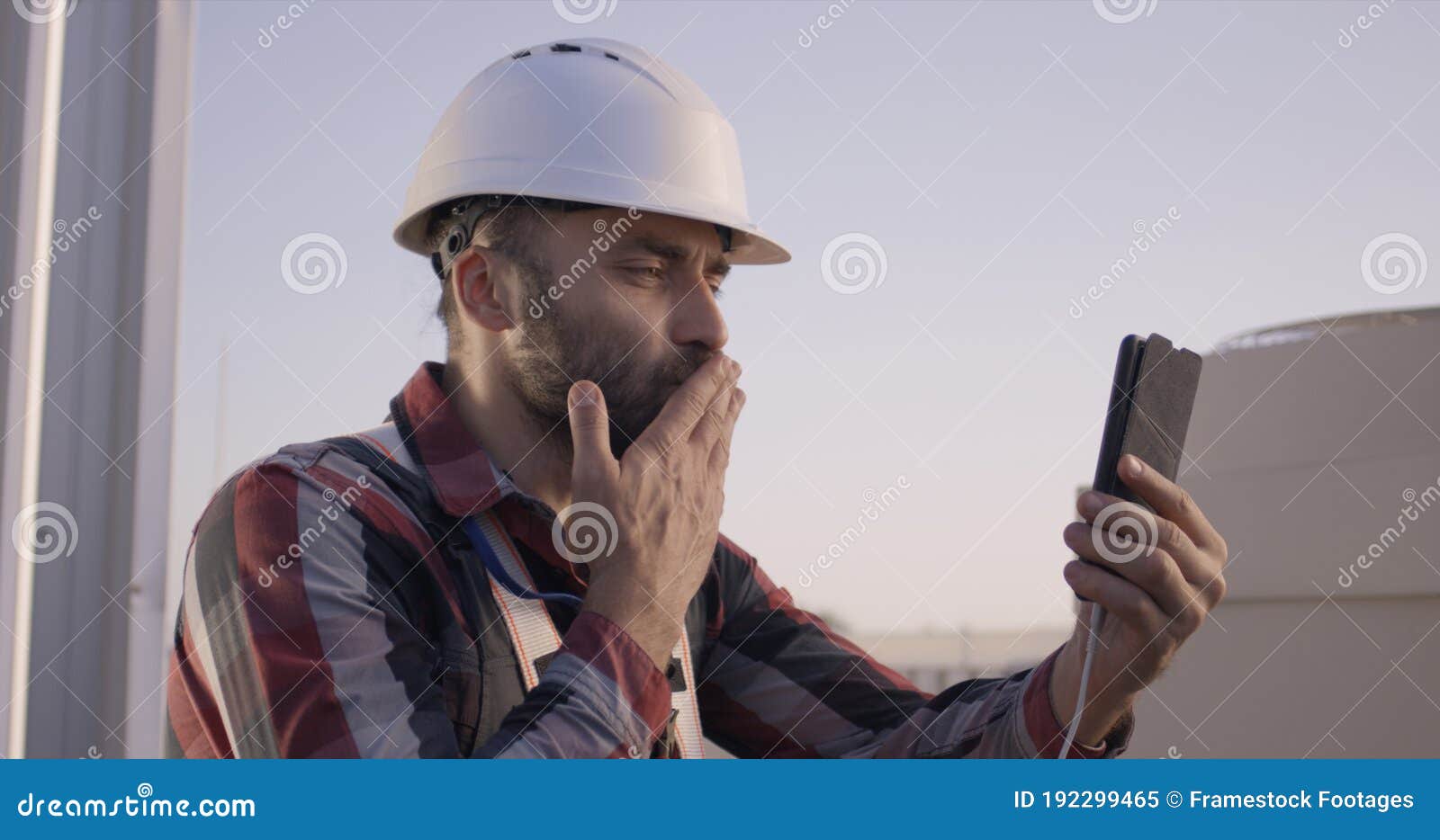 Engineer Having a Video Call Stock Image - Image of antenna, adult ...